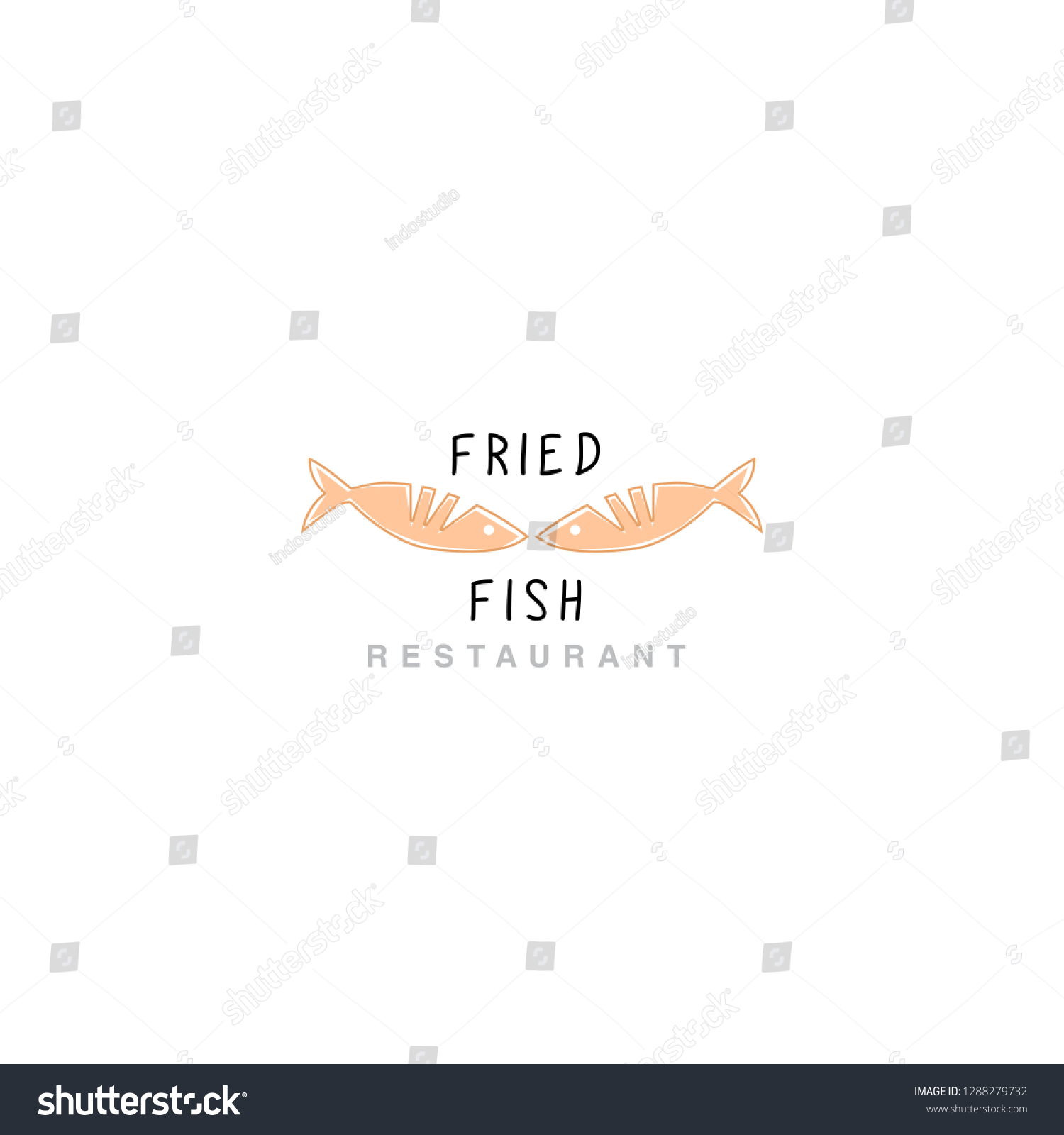 Logo Fried Fish Restaurant Stock Vector (Royalty Free) 1288279732 ...