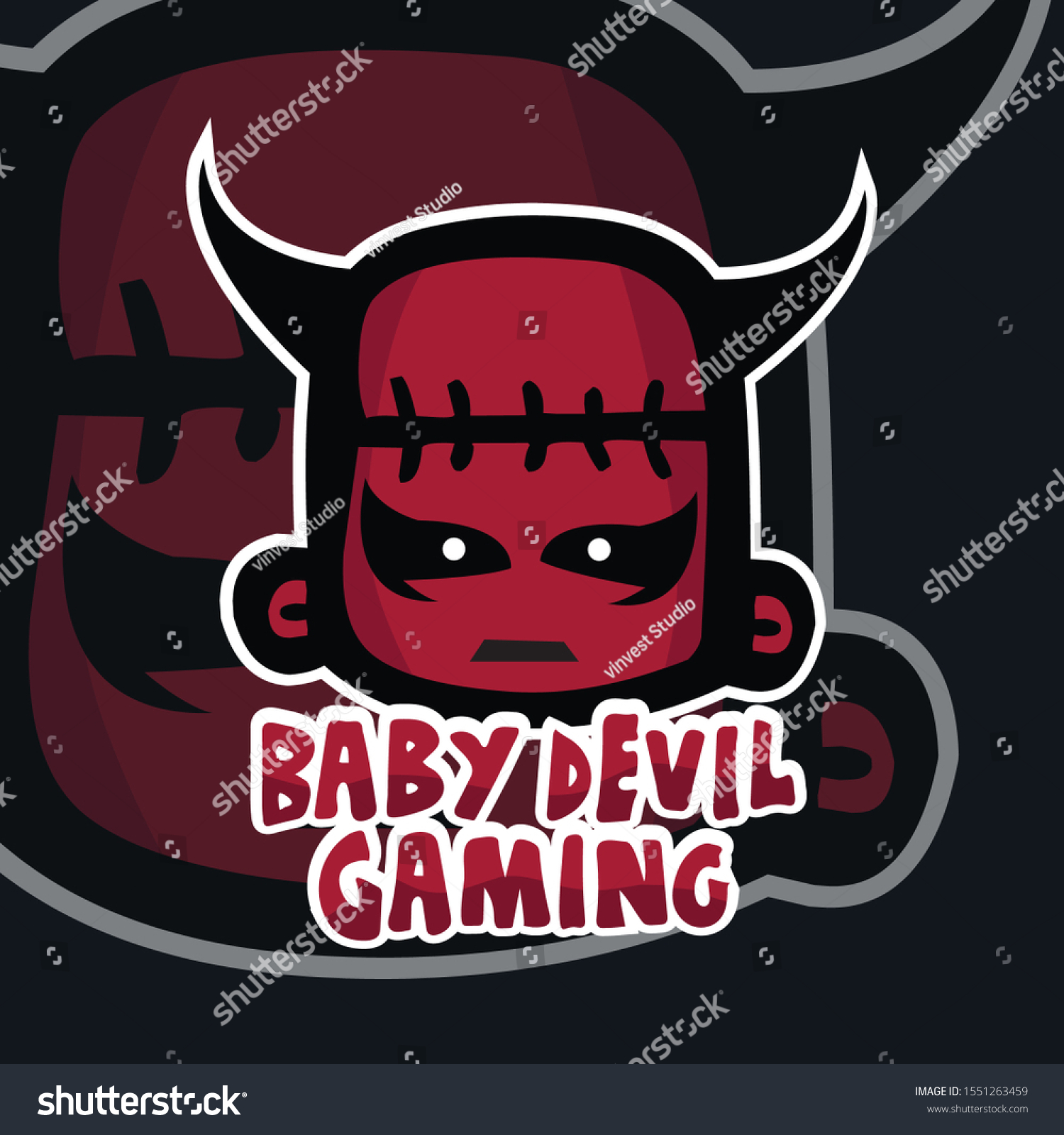 Logo Game Baby Icon Devil: vector de stock (libre de regalías ...