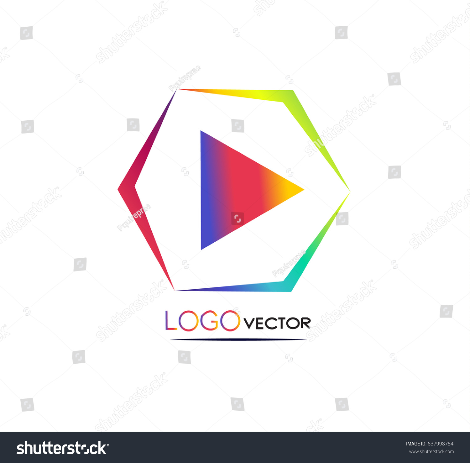 Logo Hexagon Vector By Illustration Stock Vector (Royalty Free ...