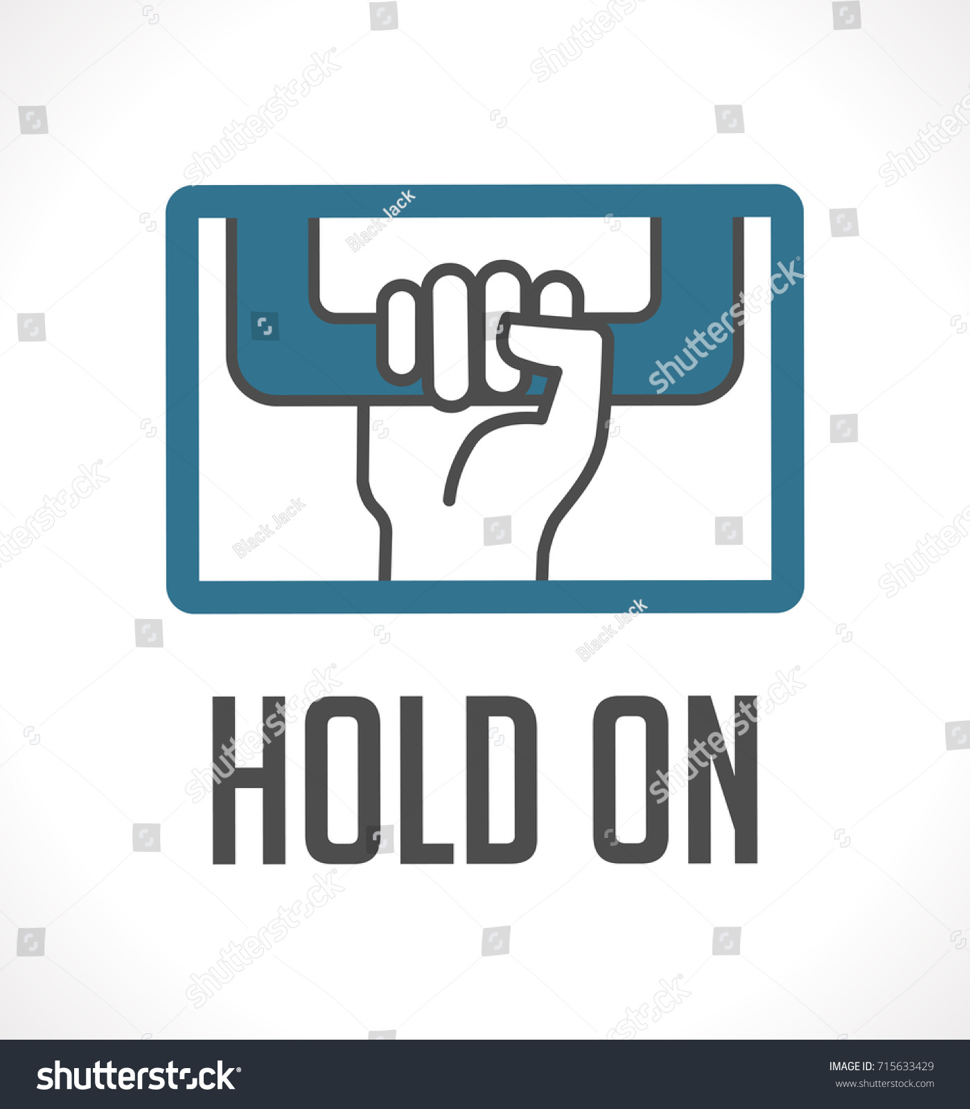 Logo Hold On Concept Stock Vector (Royalty Free) 715633429