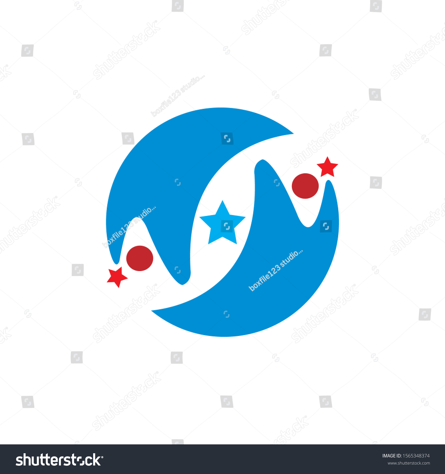 Logo Human Star Icon Vector Design Stock Vector (Royalty Free ...