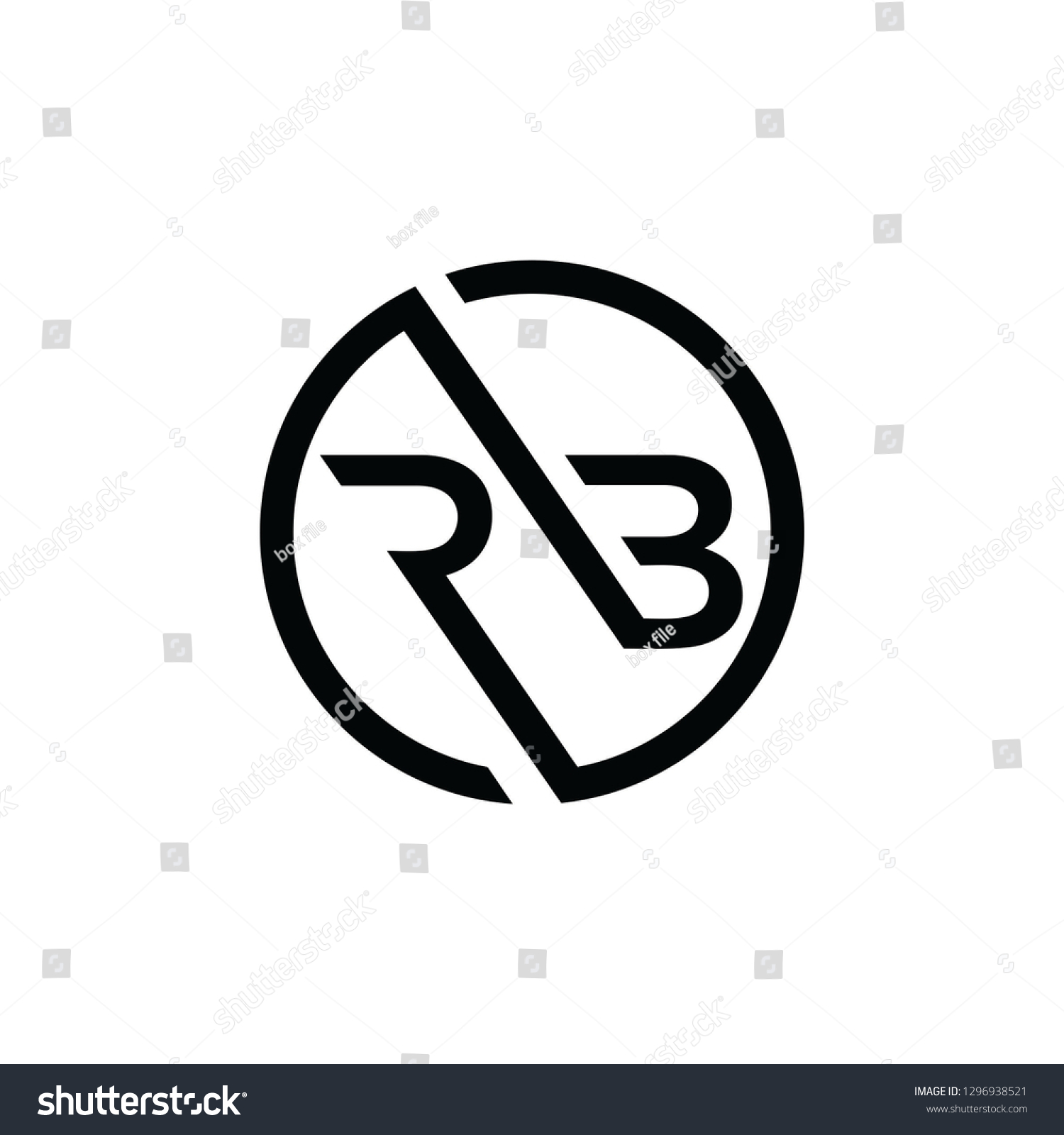 Logo Icon Rb Initial Symbol Stock Vector (Royalty Free) 1296938521