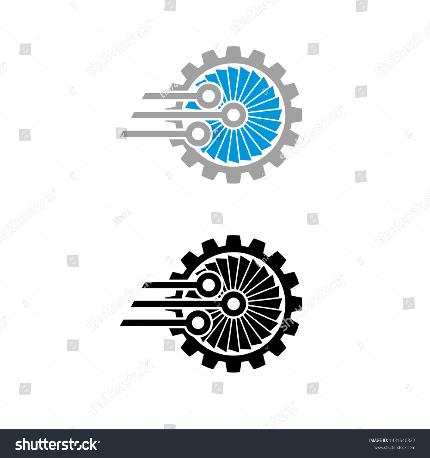Logo Icon Tech Fan Engine Vector Stock Vector (Royalty Free) 1431646322 ...