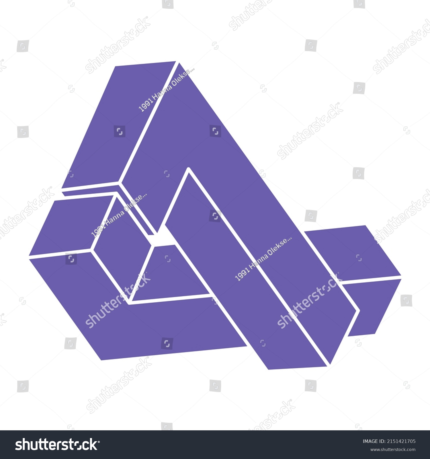 Logo Impossible Shape Optical Illusion Vector Stock Vector (Royalty ...