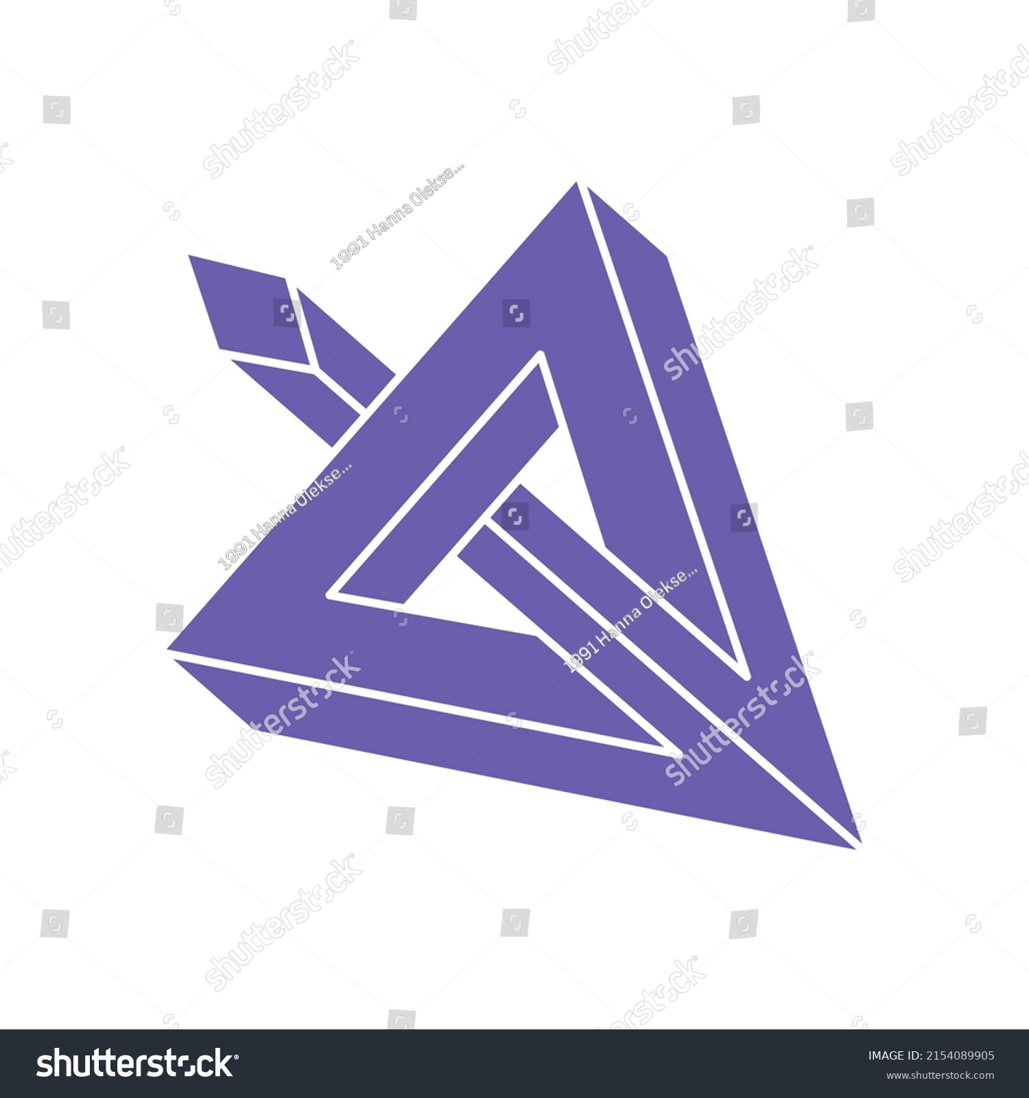 Logo Impossible Shape Optical Illusion Vector Stock Vector (Royalty ...