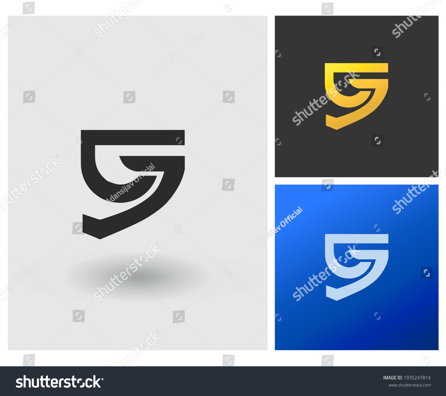 Logo Initial Gj Cj Letter Monogram Stock Vector (Royalty Free ...