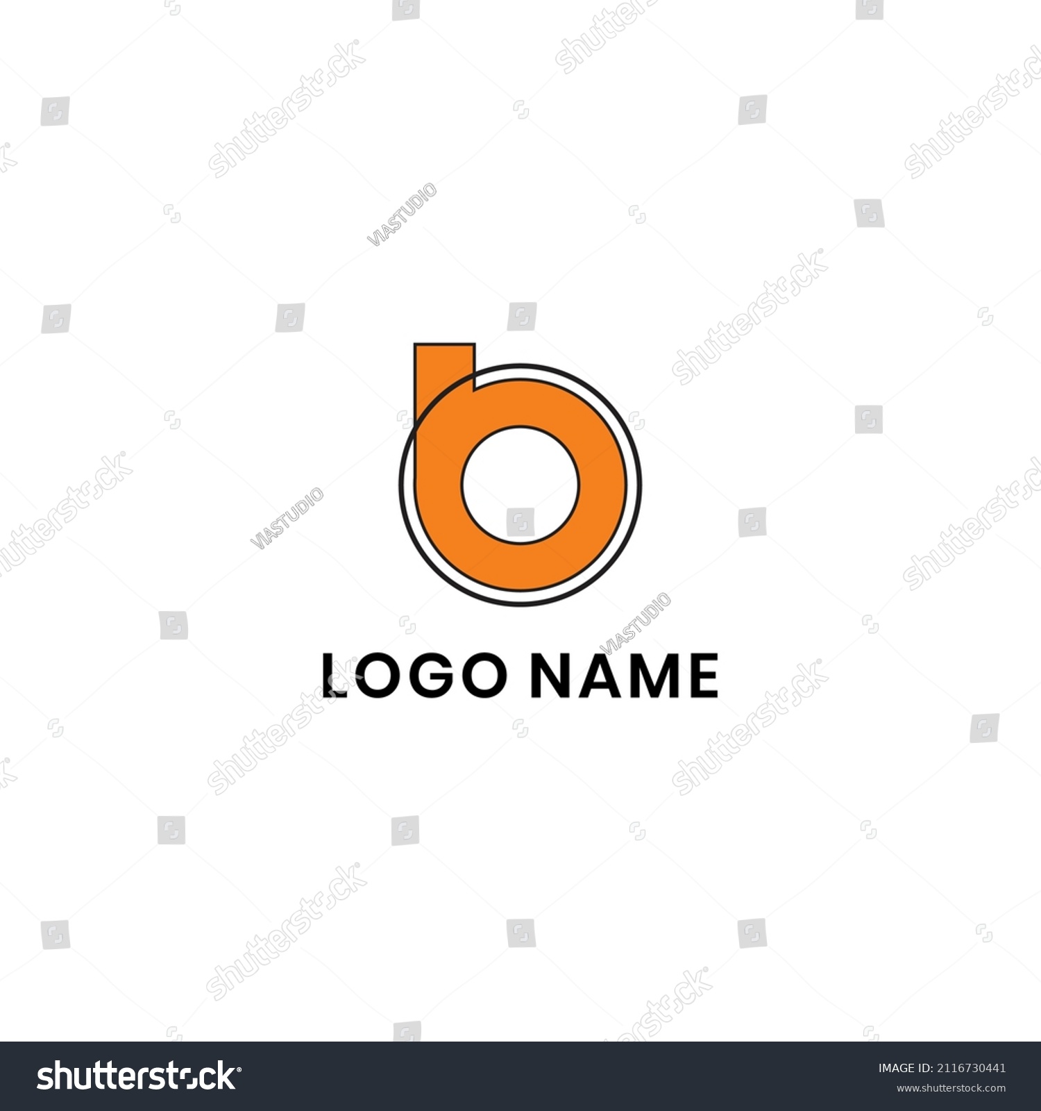 Logo Initial Letter B Inside Circle Stock Vector (Royalty Free ...