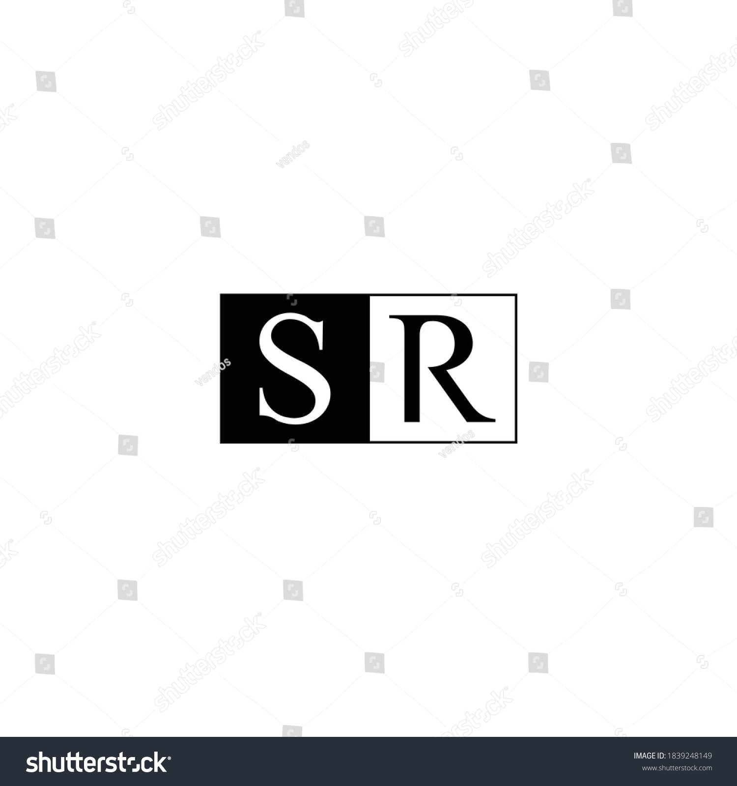 Logo Initial Sr Vector Design Creative Stock Vector (Royalty Free ...