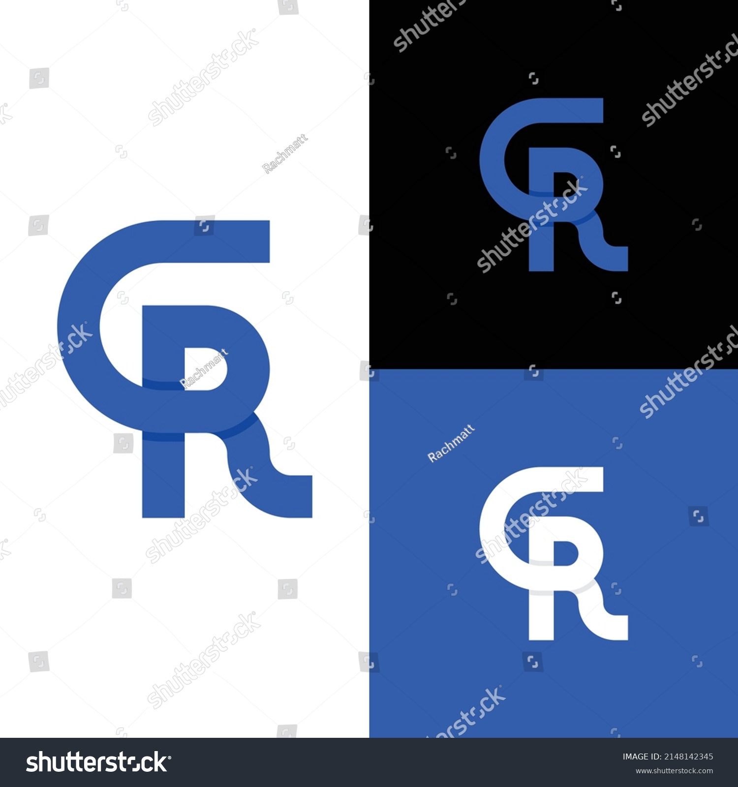 Logo Initials Letter Cr Clean Modern Stock Vector (Royalty Free ...