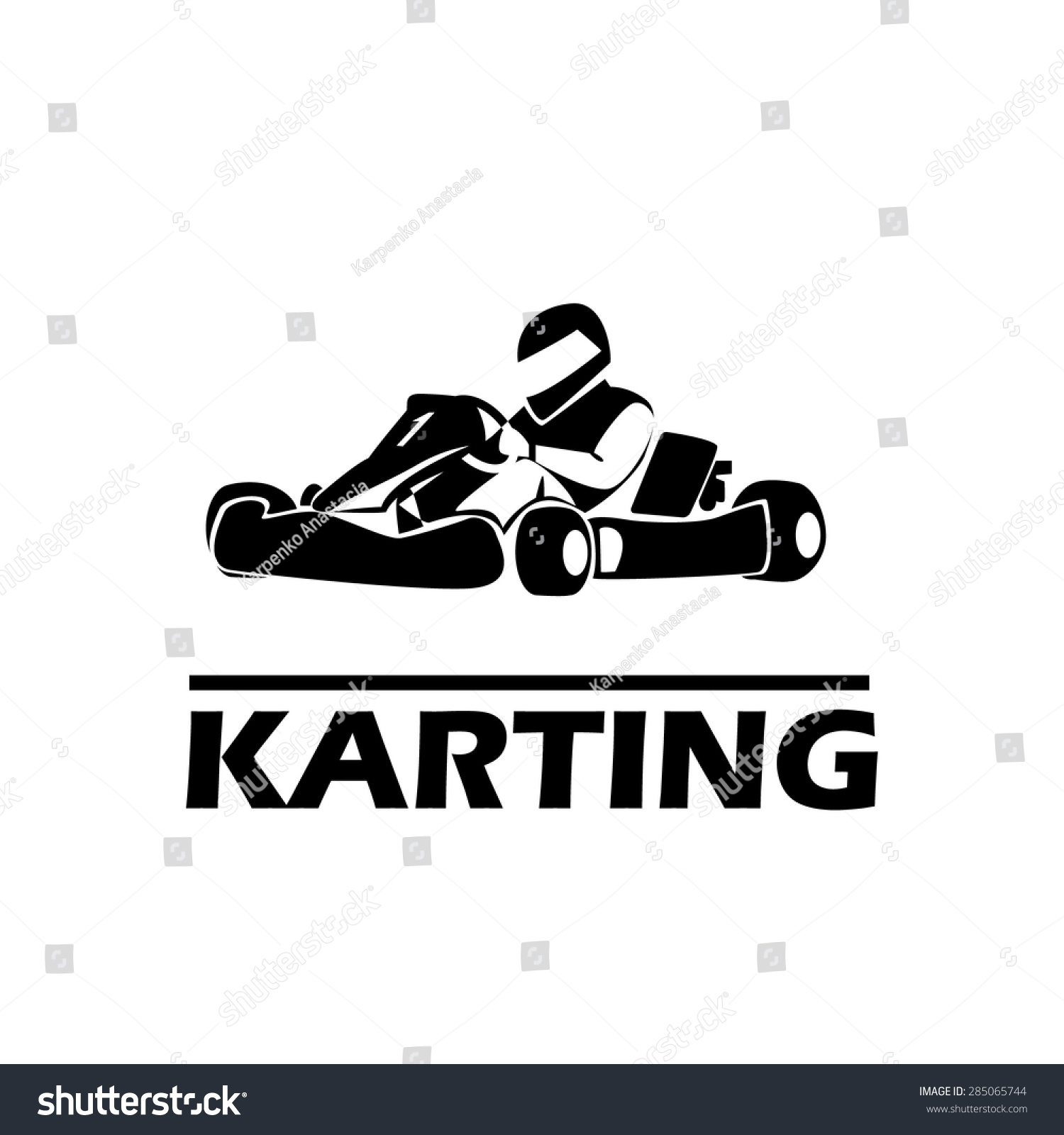 Logo Karting Stock Vector (Royalty Free) 285065744