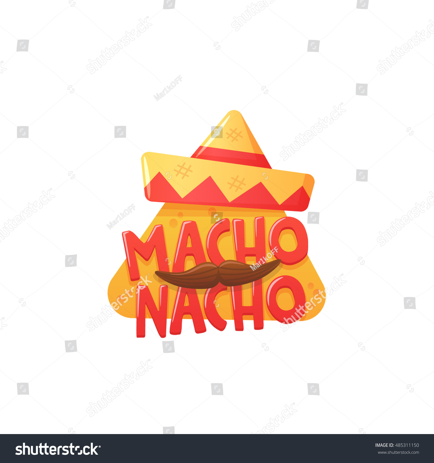 Logo Label Chips Nachos Stock Vector (Royalty Free) 485311150