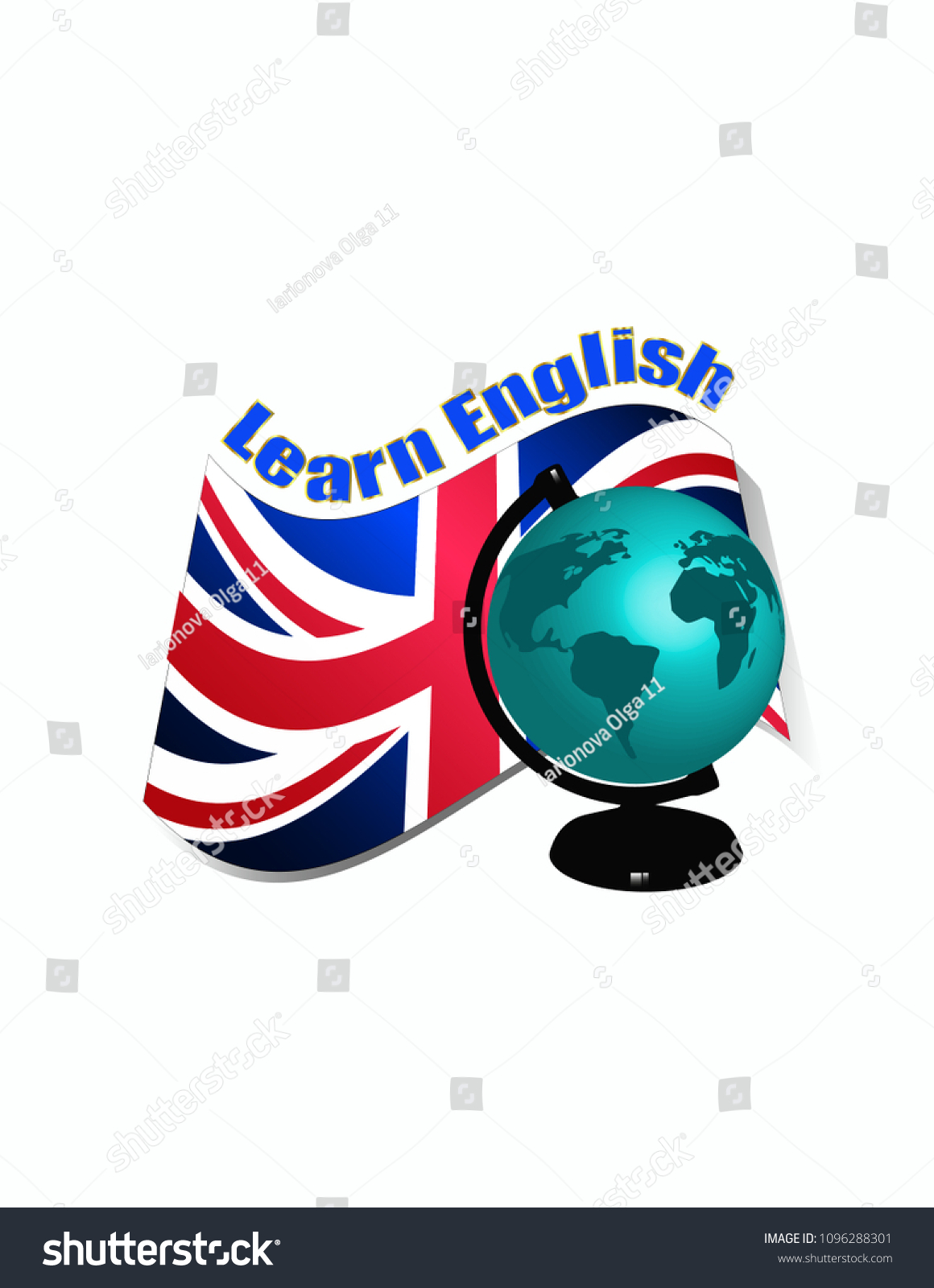 Logo Learn English Stock Vector (Royalty Free) 1096288301 | Shutterstock