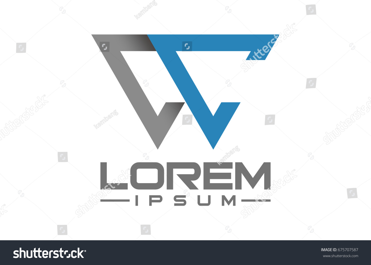Logo Letter C Triangle Line Stock Vector (Royalty Free) 675707587 ...