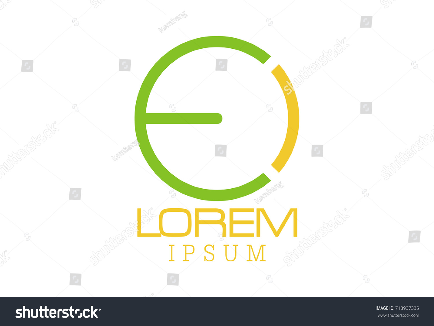 Logo Letter E Outline Ribbon Stock Vector (Royalty Free) 718937335 ...