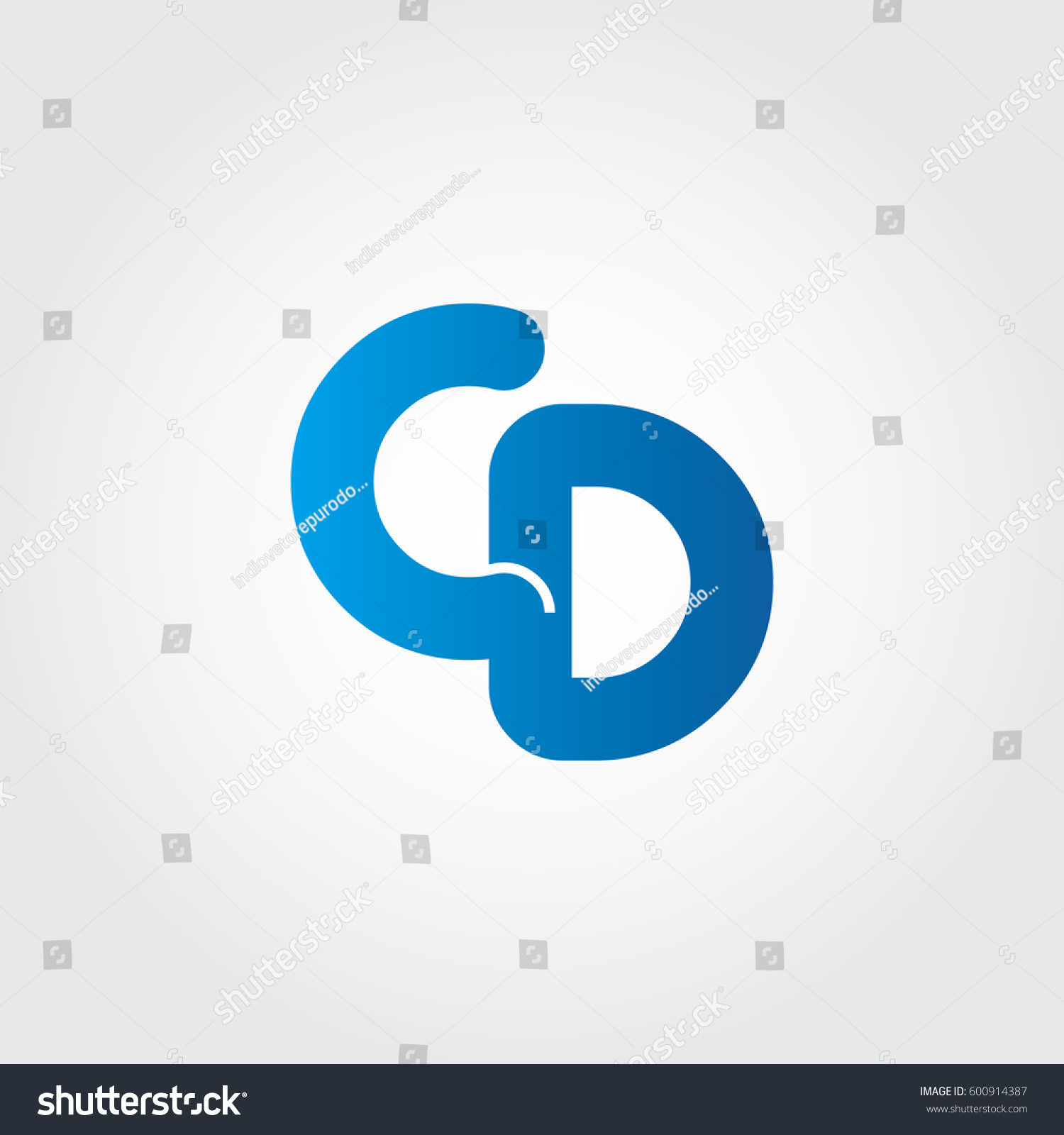 Logo Letters Cd Blue Stock Vector (Royalty Free) 600914387 | Shutterstock