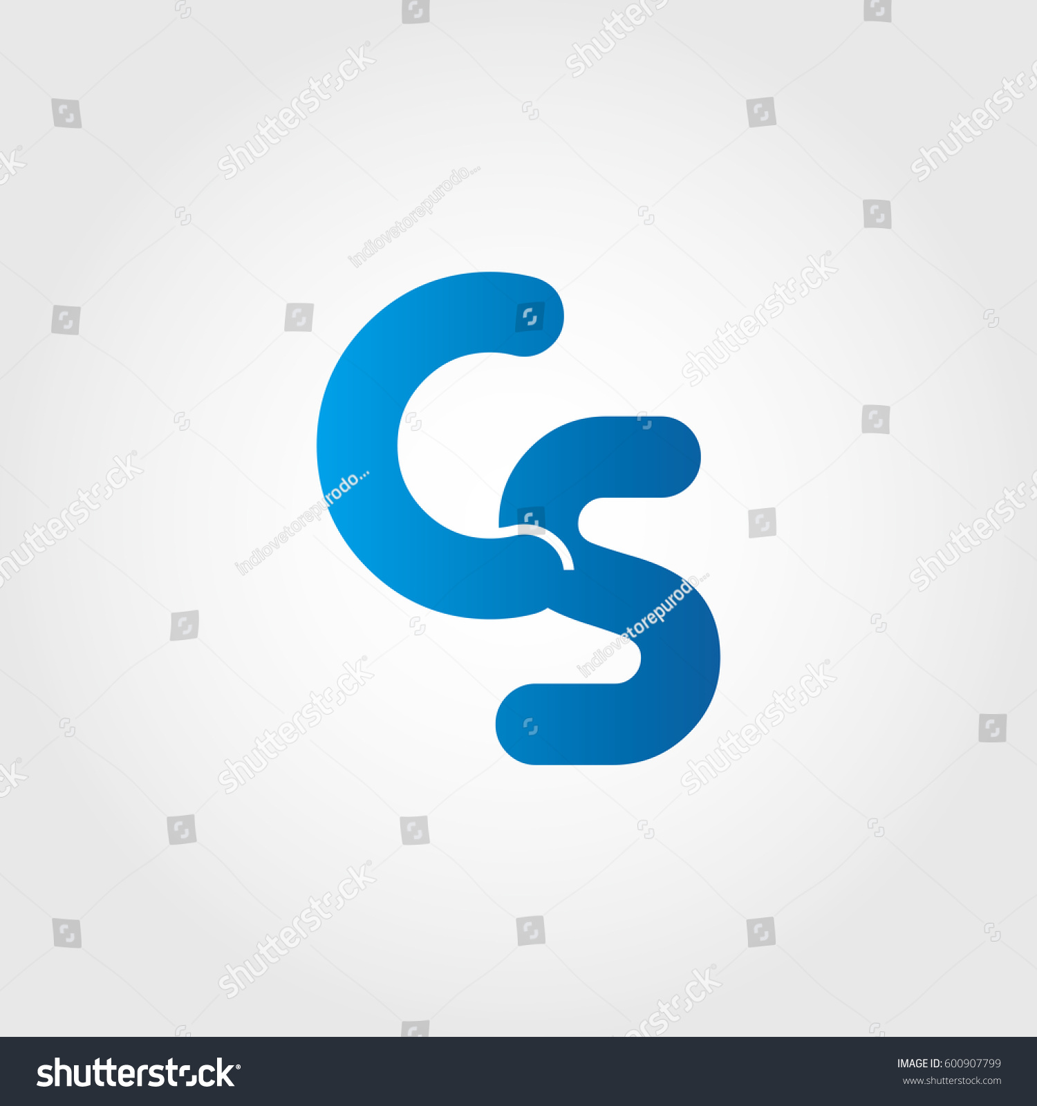 Logo Letters Cs Blue Stock Vector (Royalty Free) 600907799 | Shutterstock