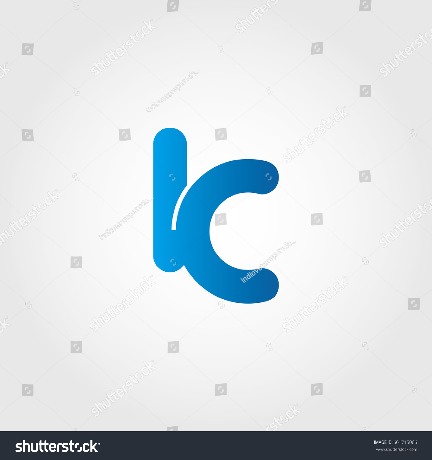 Logo Letters Ic Blue: vector de stock (libre de regalías) 601715066 ...
