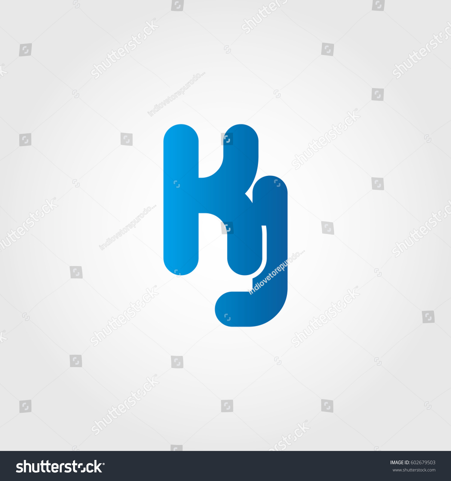 Logo Letters Kj Blue Stock Vector (Royalty Free) 602679503 | Shutterstock
