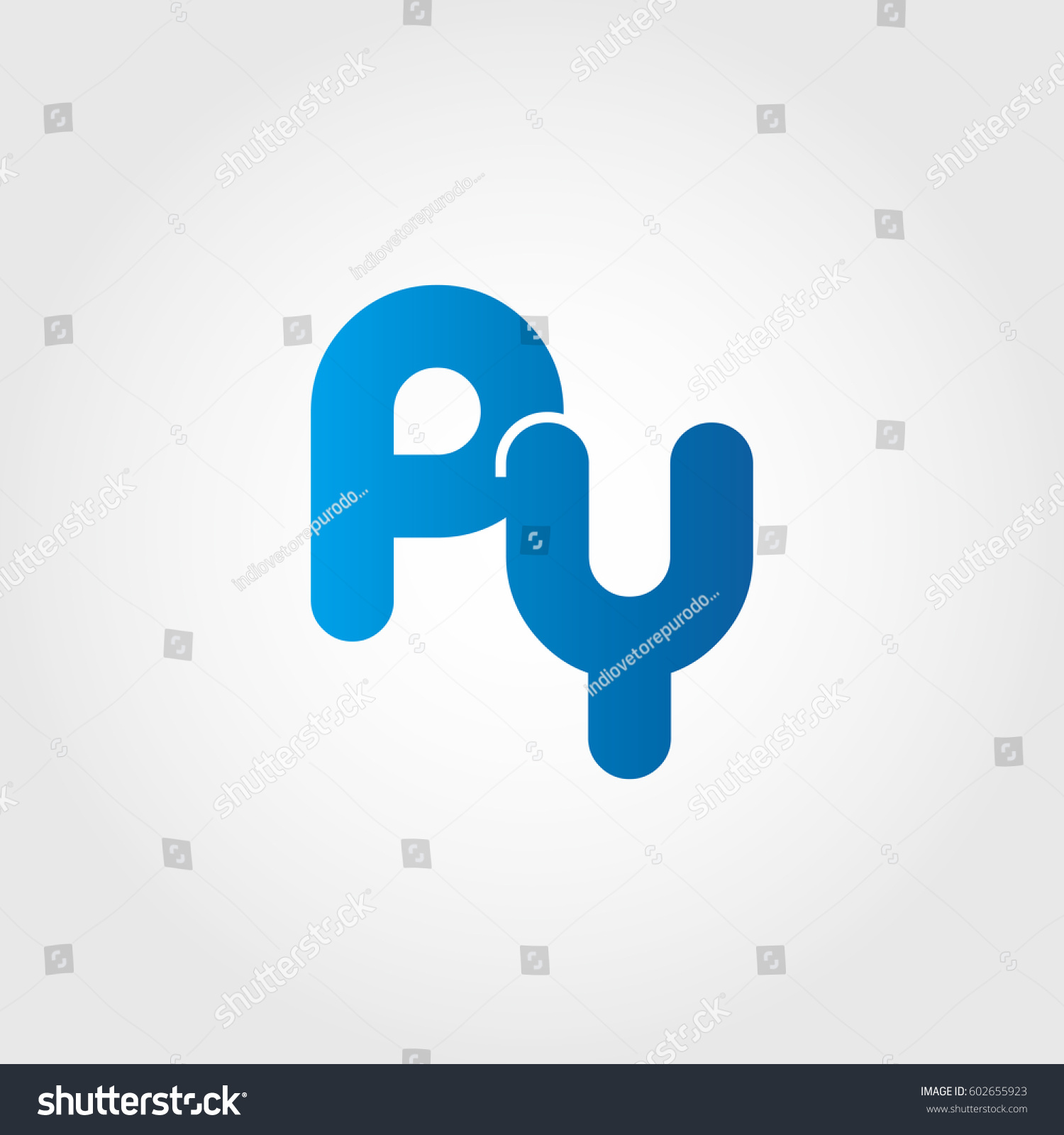 Logo Letters Py Blue Stock Vector (Royalty Free) 602655923 | Shutterstock