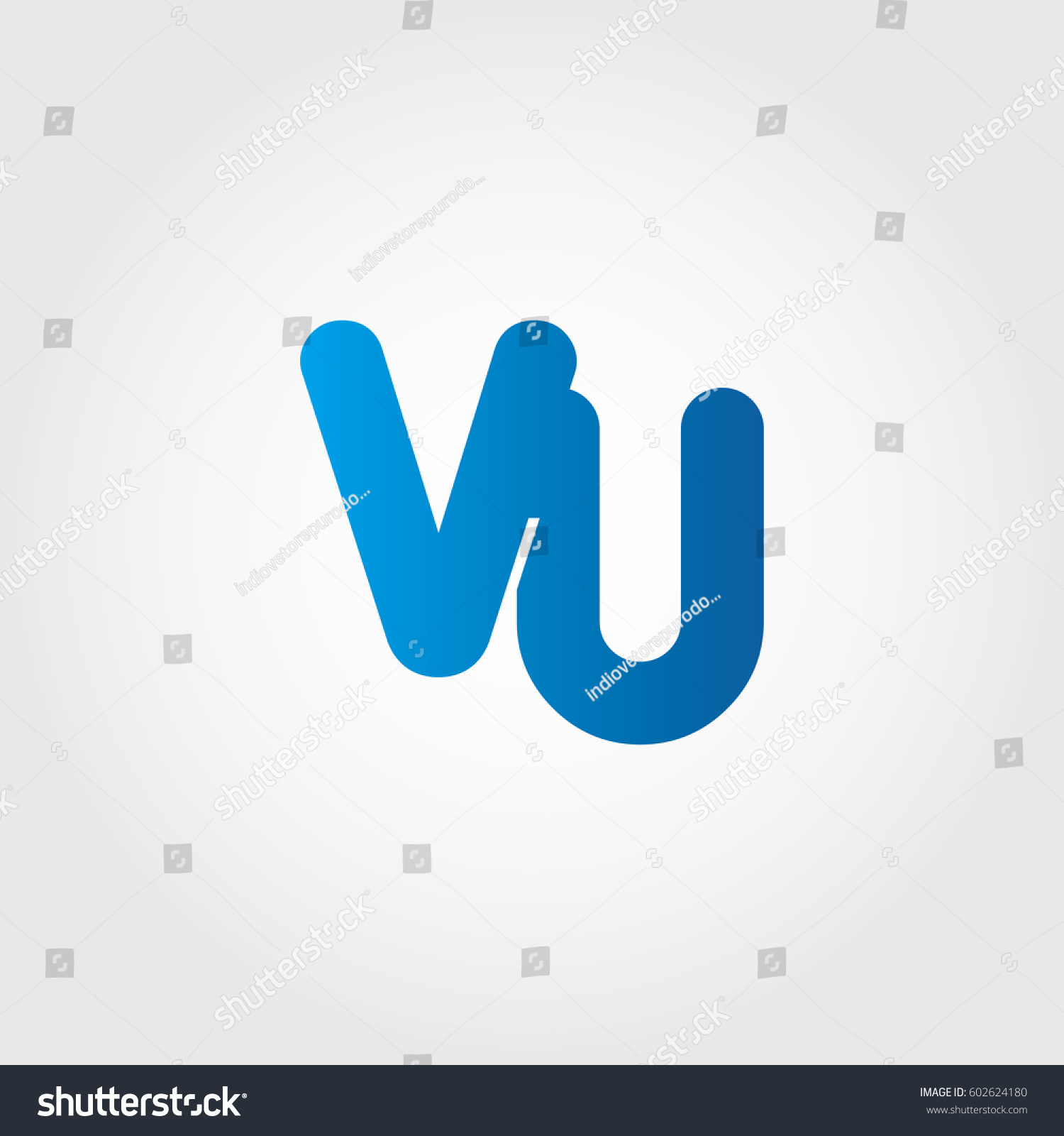 Logo Letters Vu Blue Stock Vector (Royalty Free) 602624180 | Shutterstock