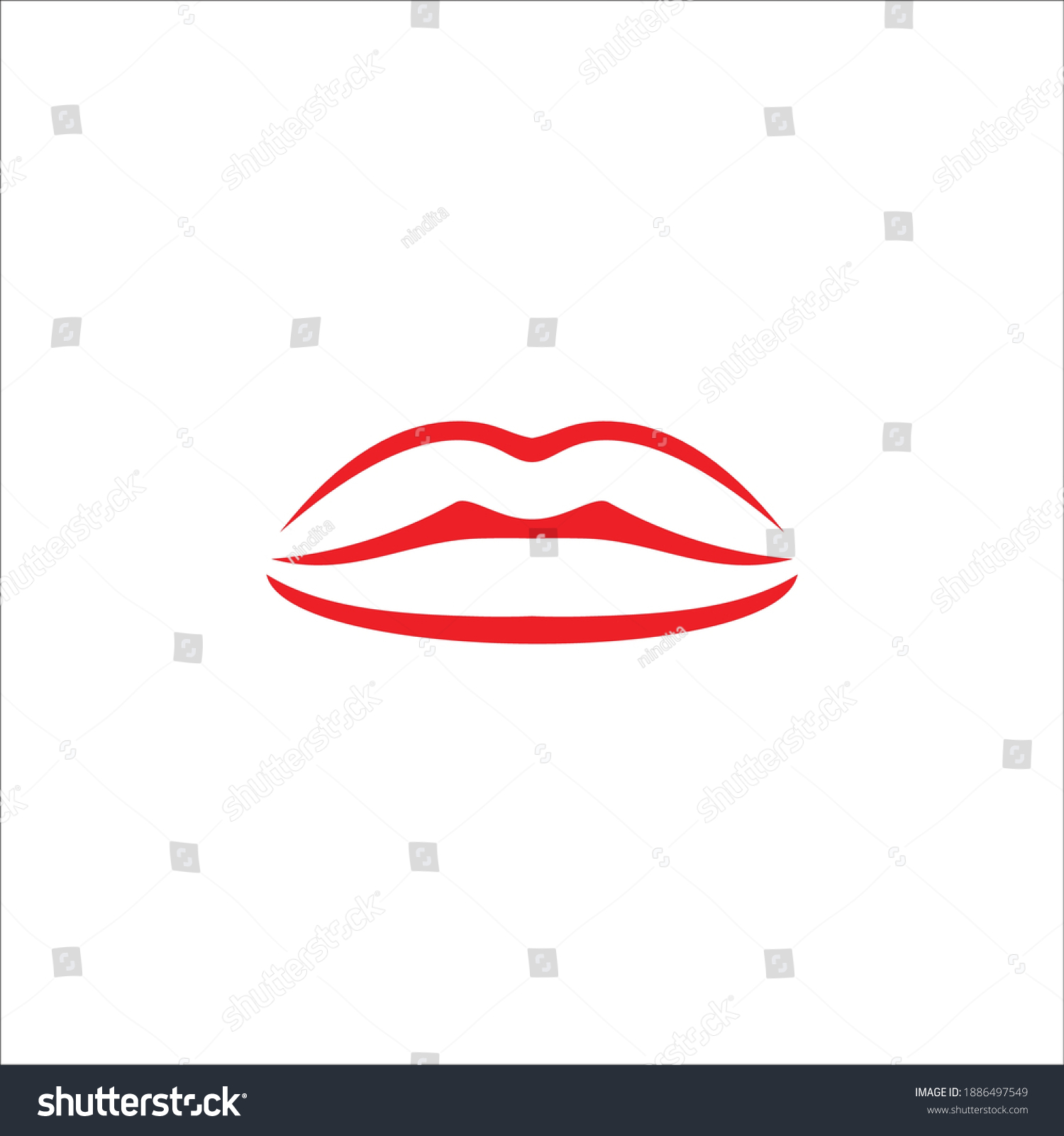 Logo Lip Icon Templet Vector Stock Vector (Royalty Free) 1886497549 ...