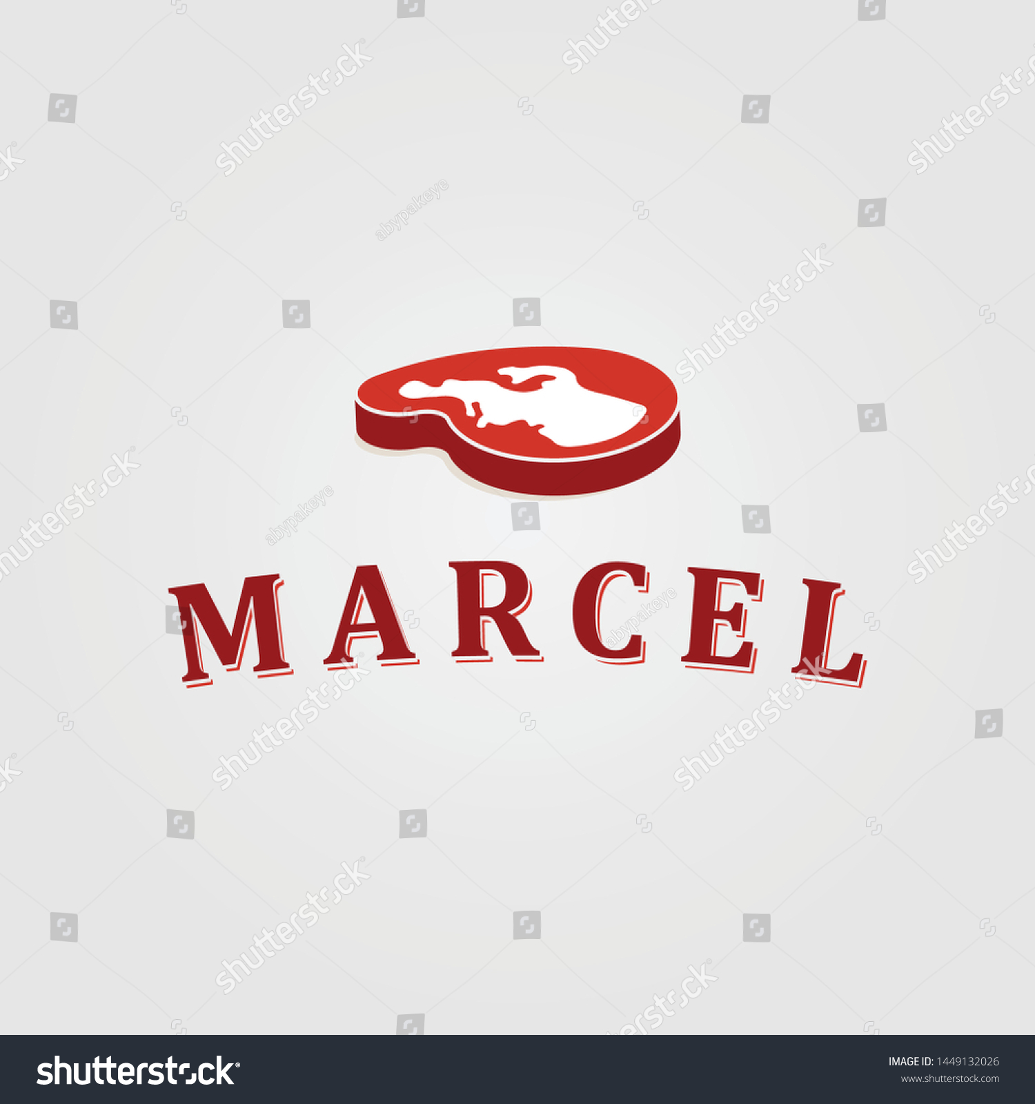 Logo Marcel Meat Template Design Stock Vector (Royalty Free) 1449132026 ...