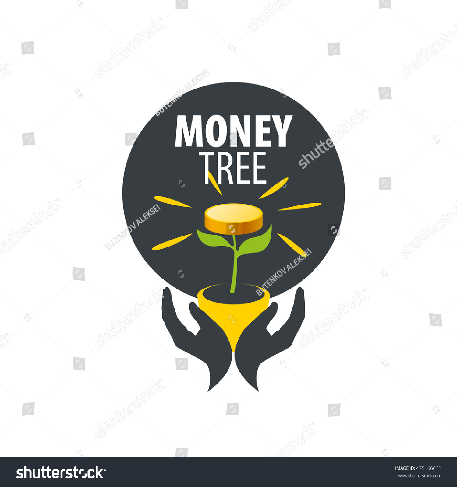 Logo Money Tree Stock Vector (Royalty Free) 475166632
