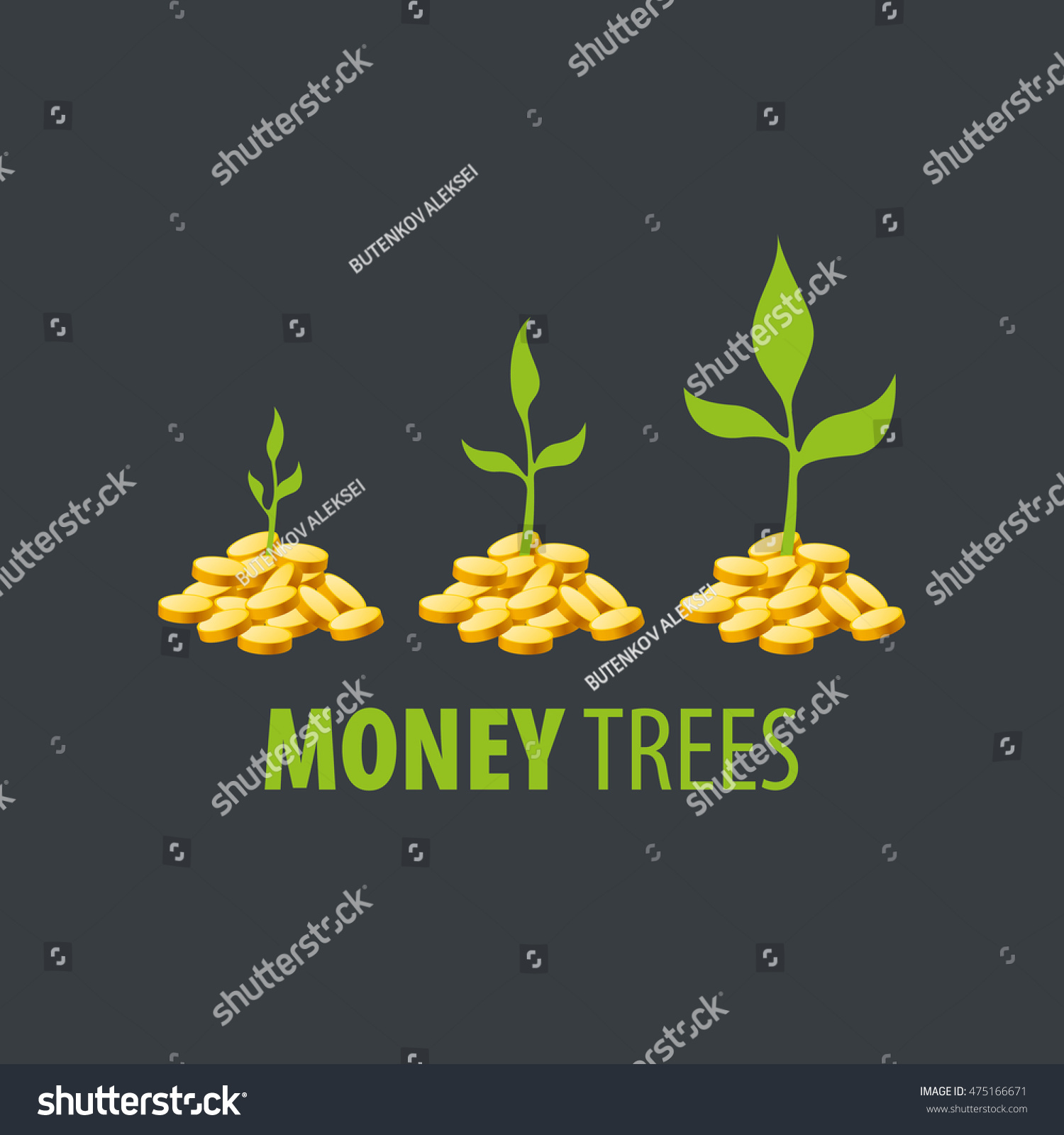 Logo Money Tree Stock Vector (Royalty Free) 475166671