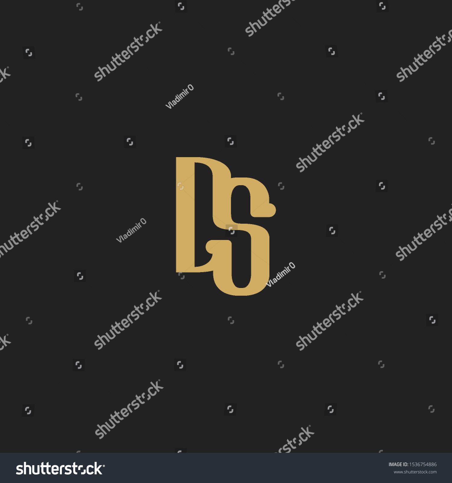 Logo Monogram Ds Golden Vector Sign: เวกเตอร์สต็อก (ปลอดค่าลิขสิทธิ์ ...