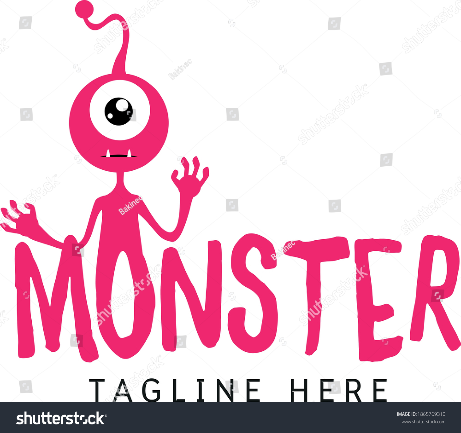 Logo Monster Vector Color Icon Stock Vector (Royalty Free) 1865769310 ...