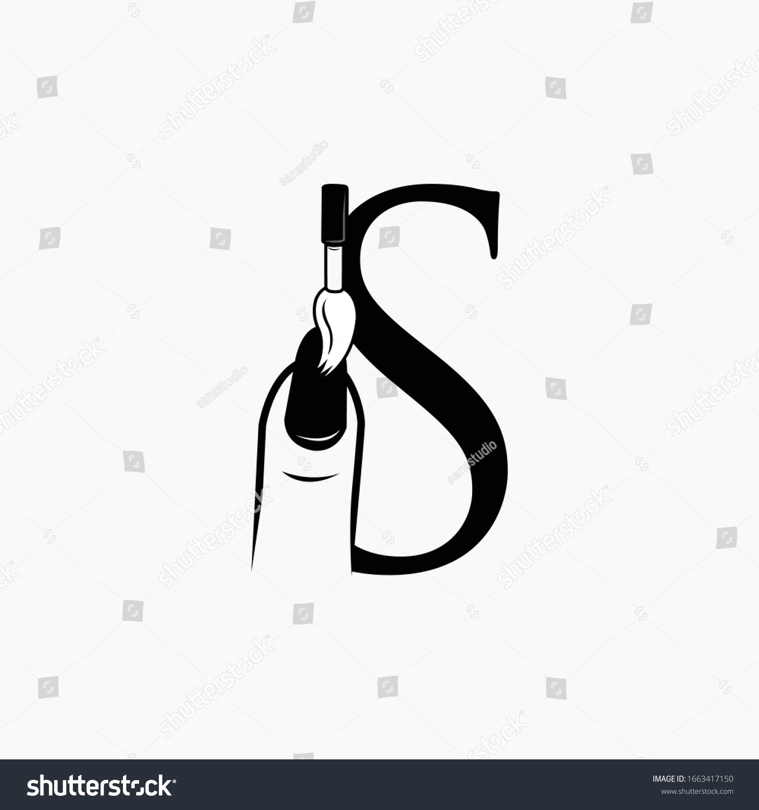 Logo Nail Letter S Vector Design: เวกเตอร์สต็อก (ปลอดค่าลิขสิทธิ์ ...