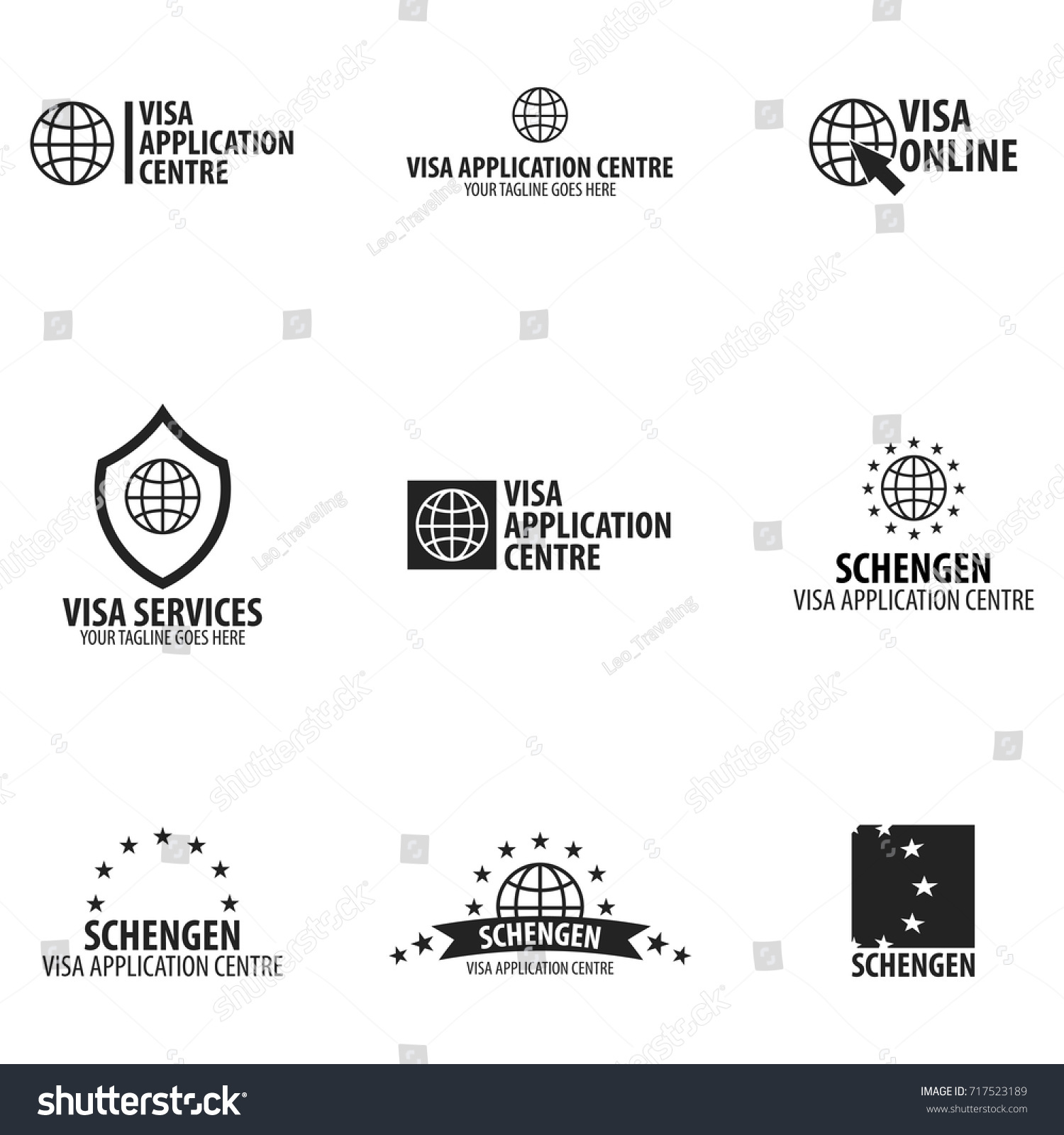 Logo Visa Application Centre Vector Illustration Stock Vector (Royalty ...