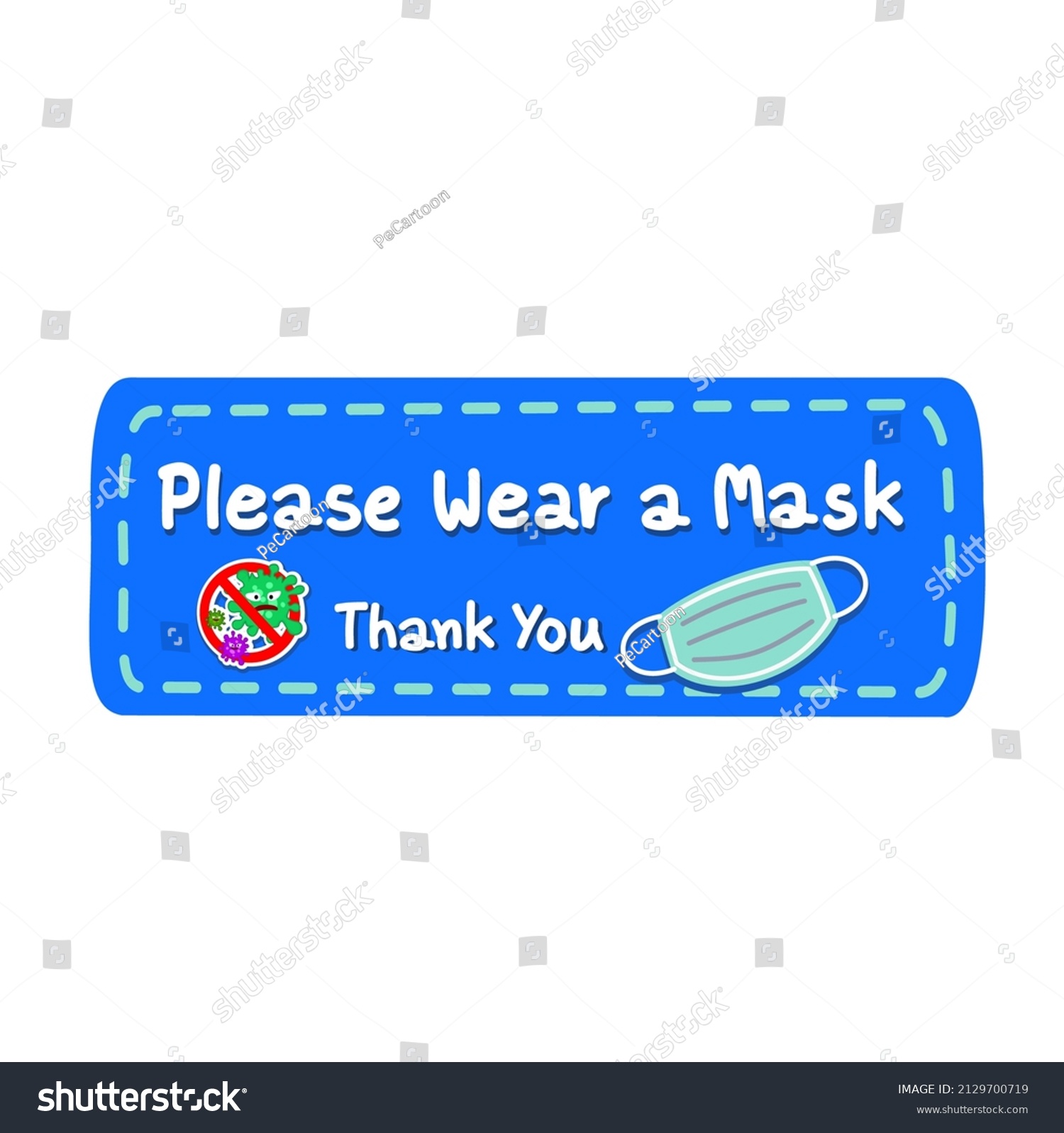 Logo Please Wear Mask Vector Stock Vector (Royalty Free) 2129700719 ...