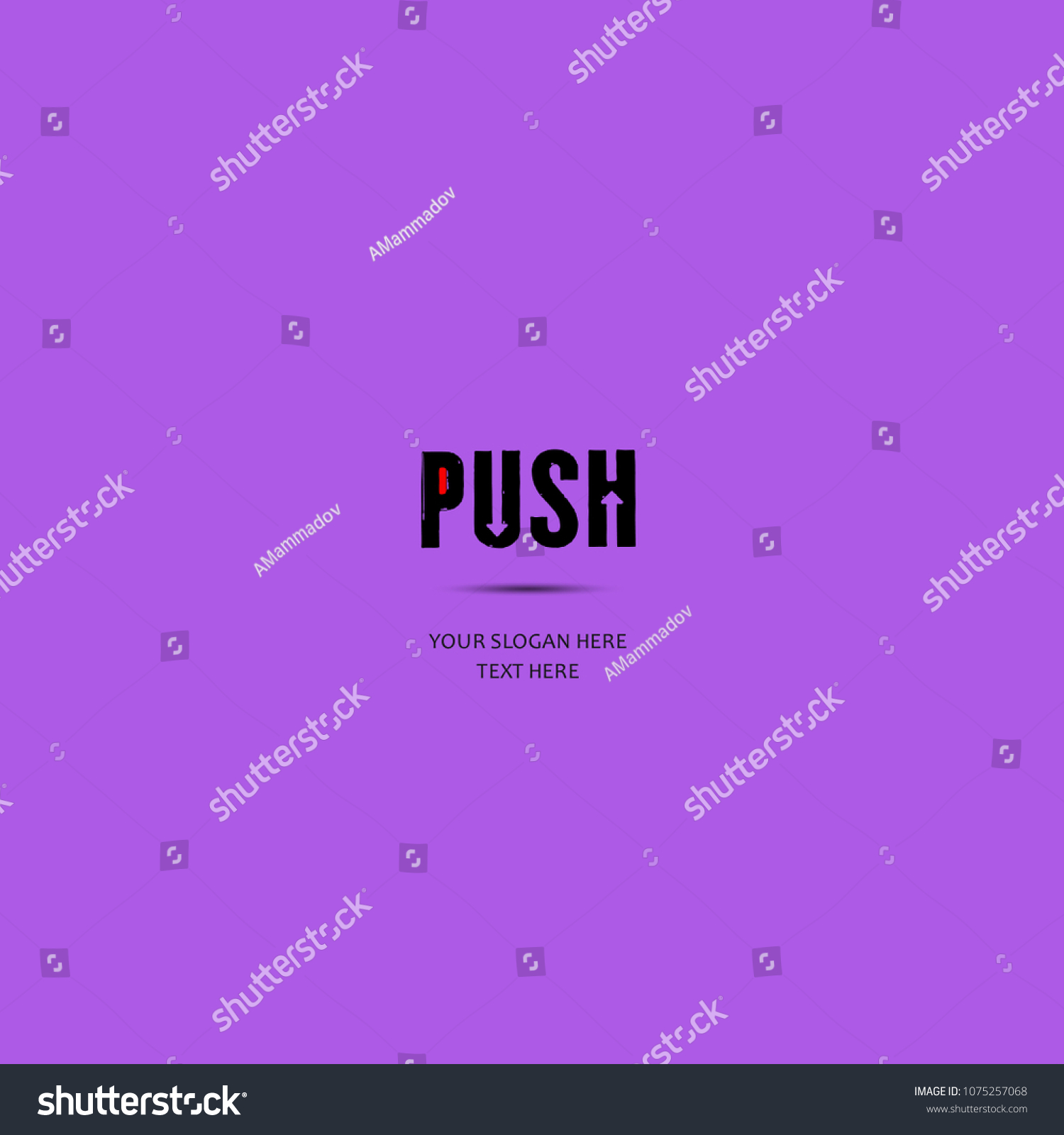 Logo Push Illustrator Modern Creative Element Stock Vector (Royalty ...