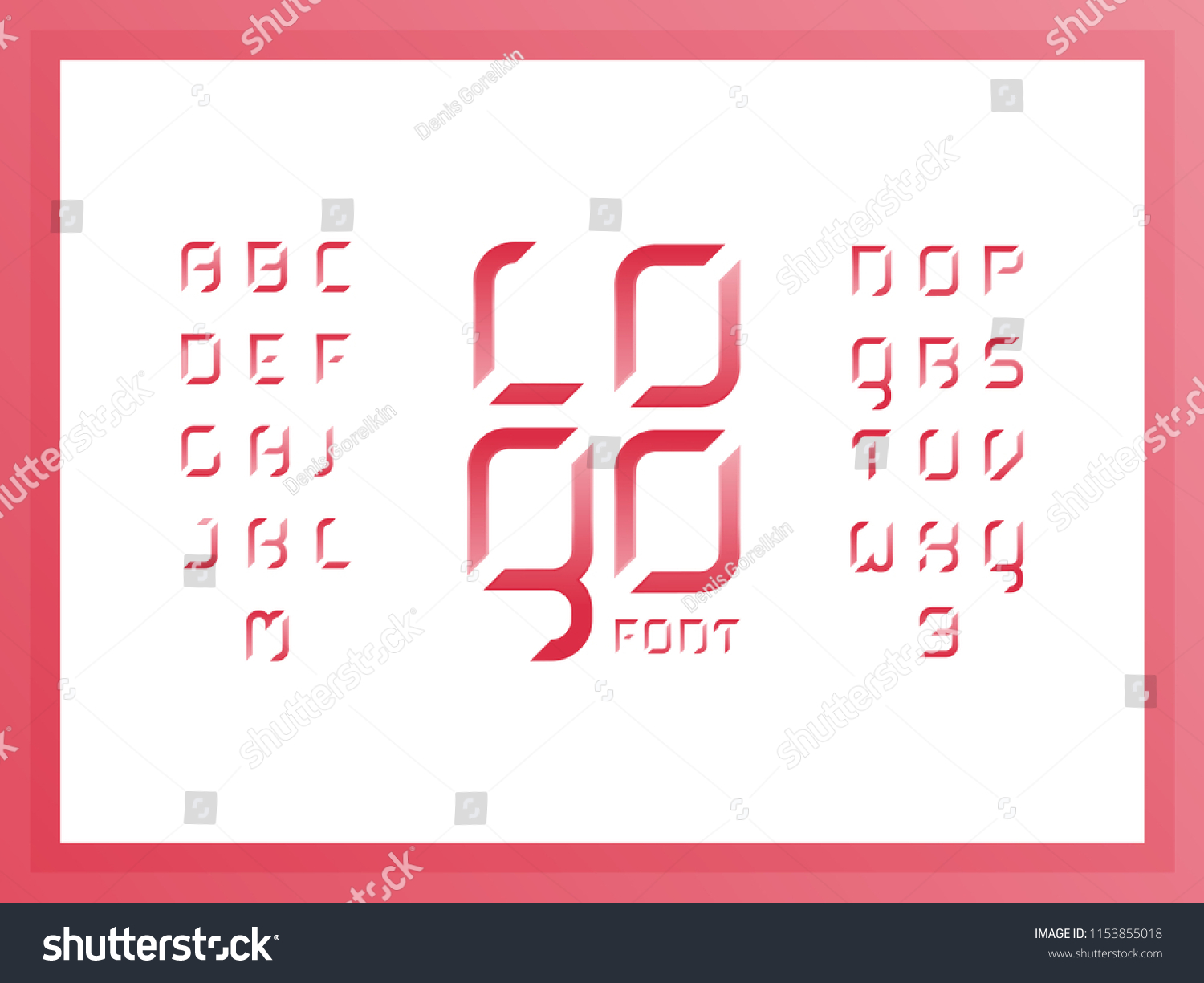 Logo Red Alphabet Vector Letters Typeface Stock Vector (Royalty Free ...