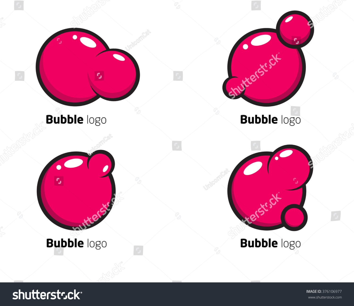 Logo Round Logo Logo Bubble Logo Stock Vector (Royalty Free) 376106977