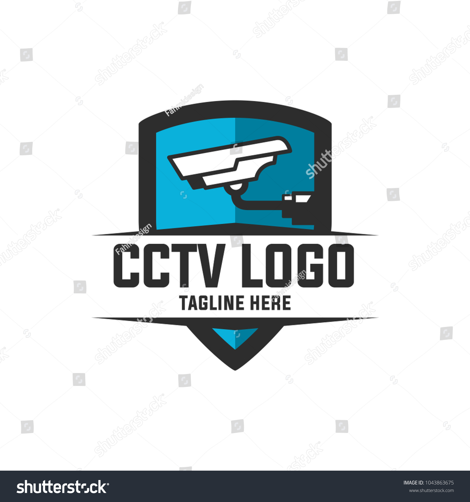 Logo Shield Security Cctv Camera Unique Stock Vector (Royalty Free ...