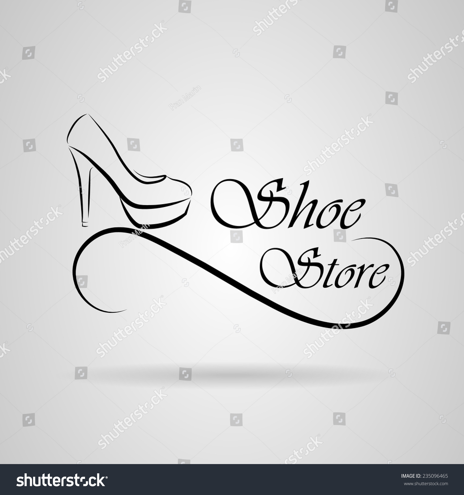 Logo Shoes Vector Format Stock Vector (Royalty Free) 235096465 ...