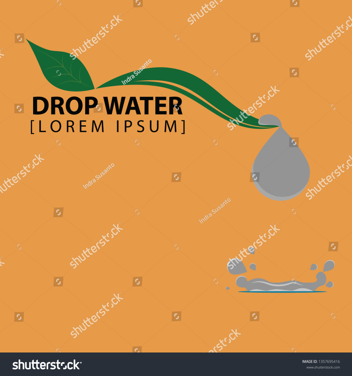 Logo Simple Drop Water Stock Vector (Royalty Free) 1357695416 ...