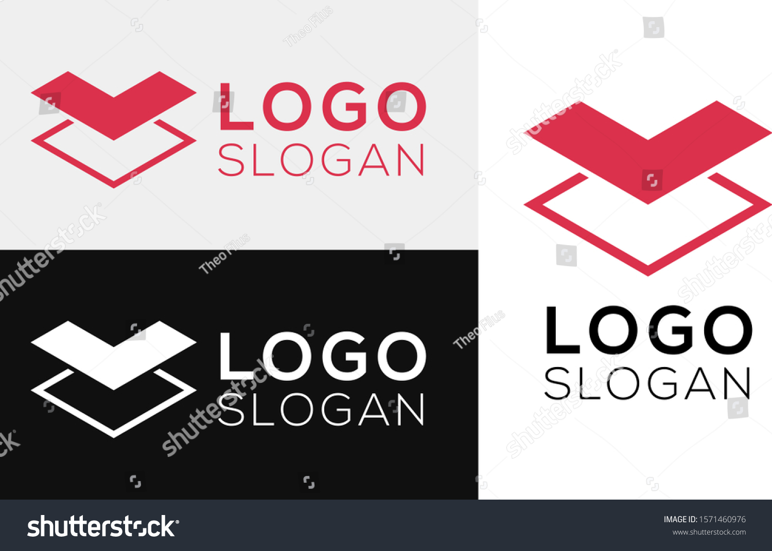 Logo Simple Modern Flat Branding Stock Vector (Royalty Free) 1571460976 ...