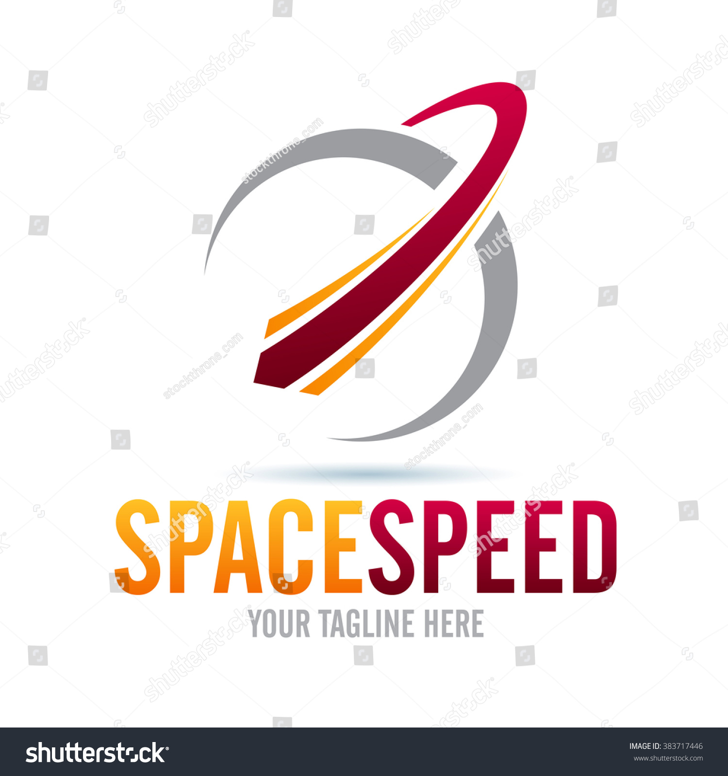 Logo Space Speed Icon Element Template Stock Vector (Royalty Free ...