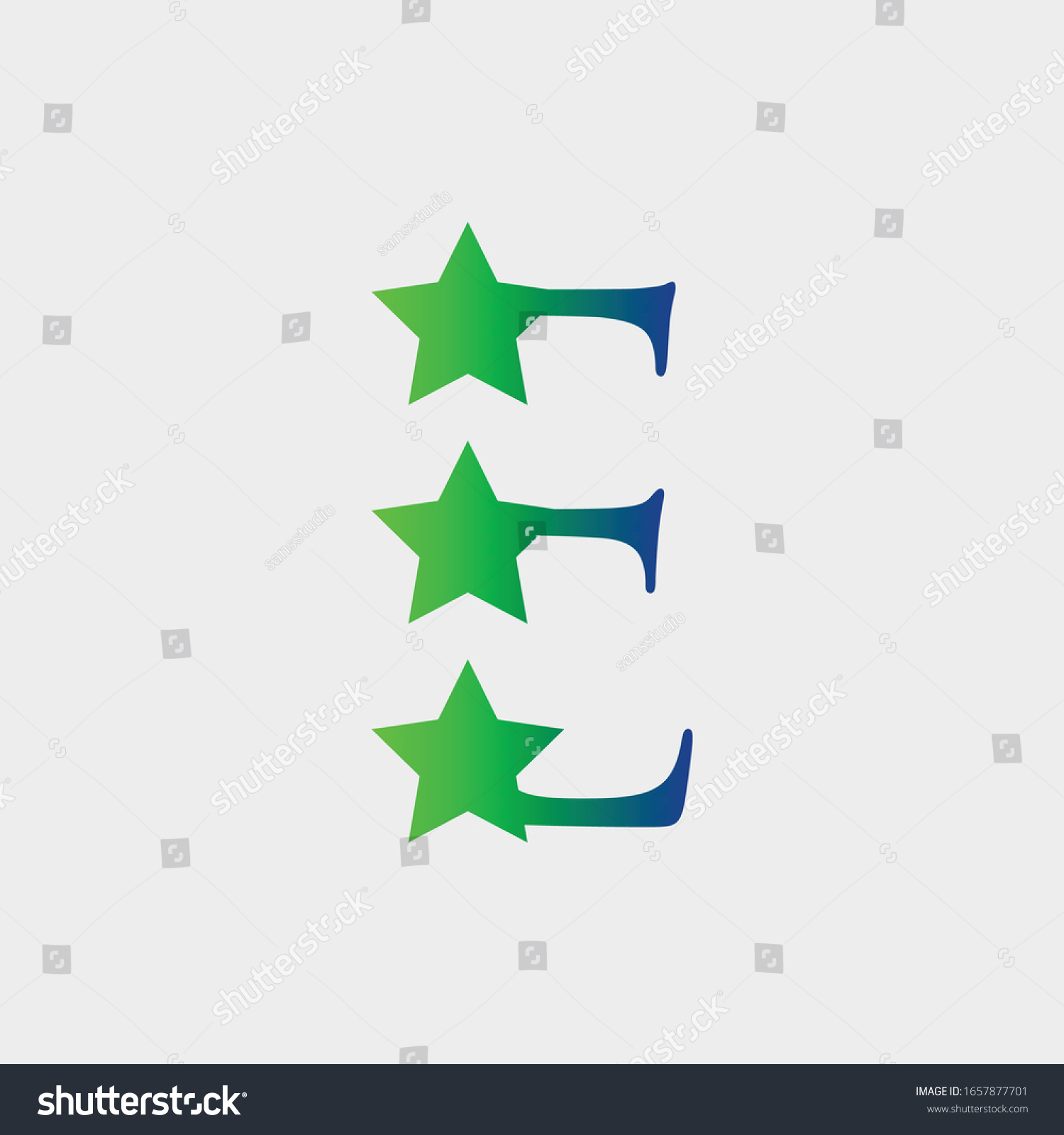Logo Star Letter E Vector Design Stock Vector (Royalty Free) 1657877701