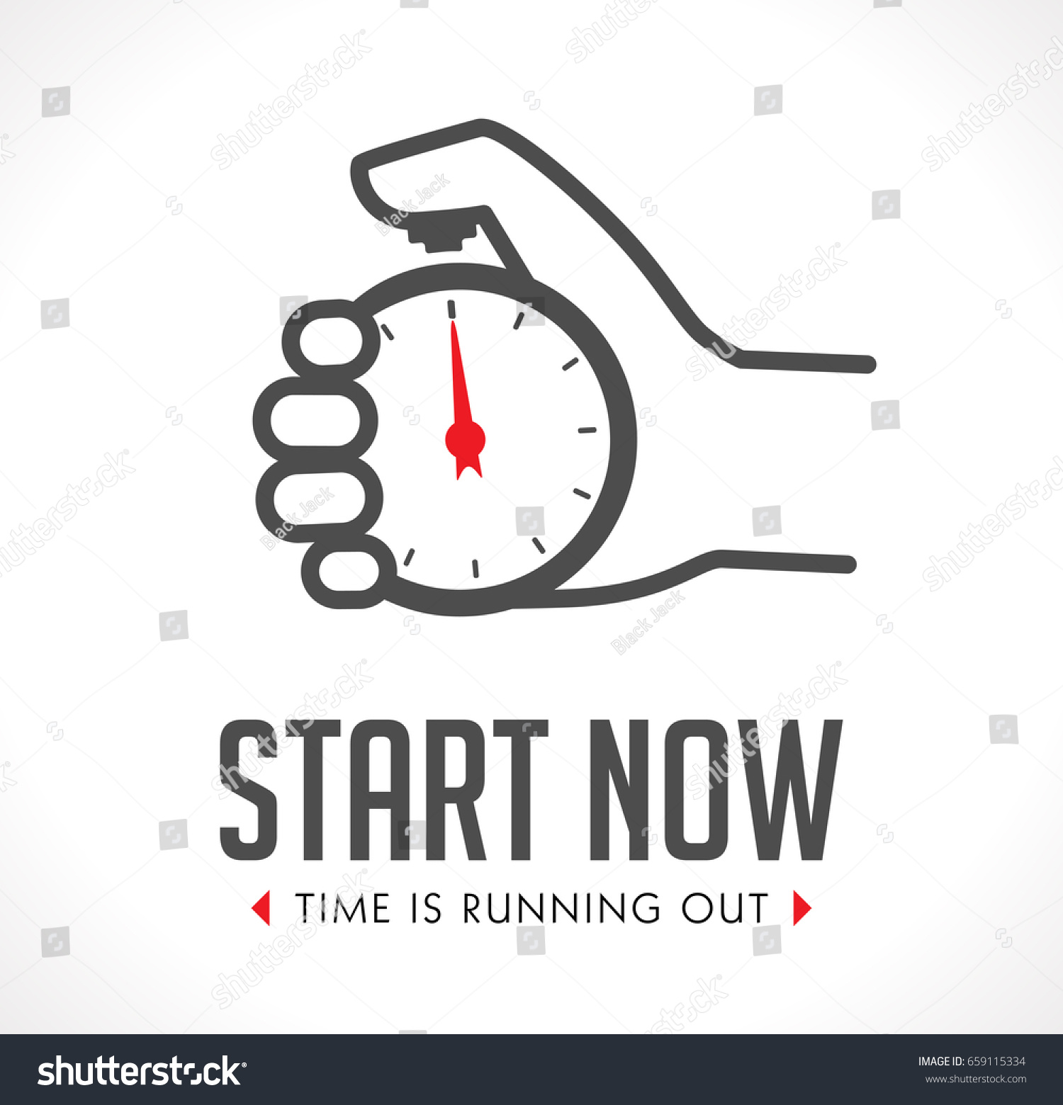 Logo Stopwatch Hand Start Concept Stock Vector (Royalty Free) 659115334 ...