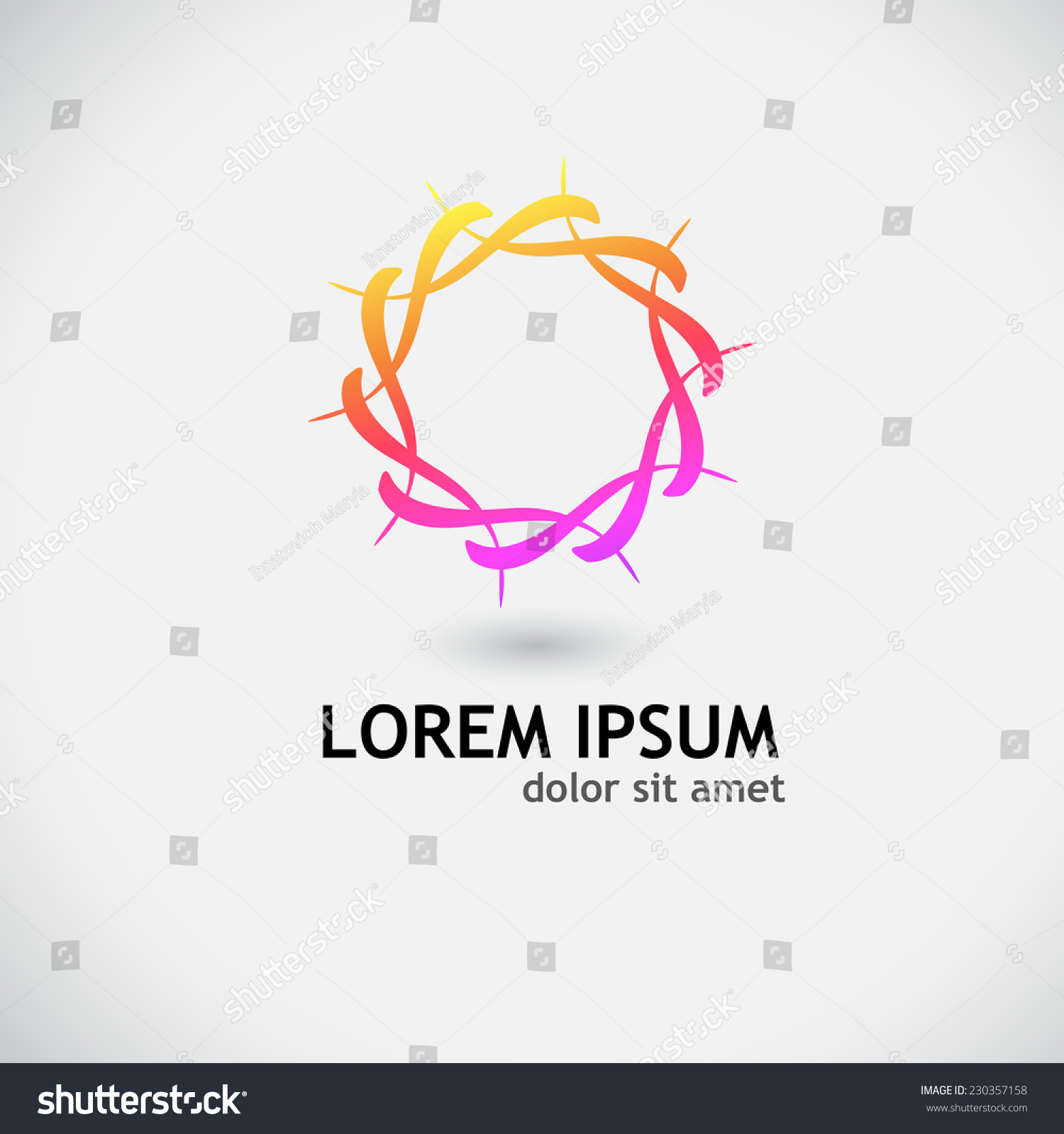 Logo Stylized Sun Symbol Vector 스톡 벡터(로열티 프리) 230357158 | Shutterstock