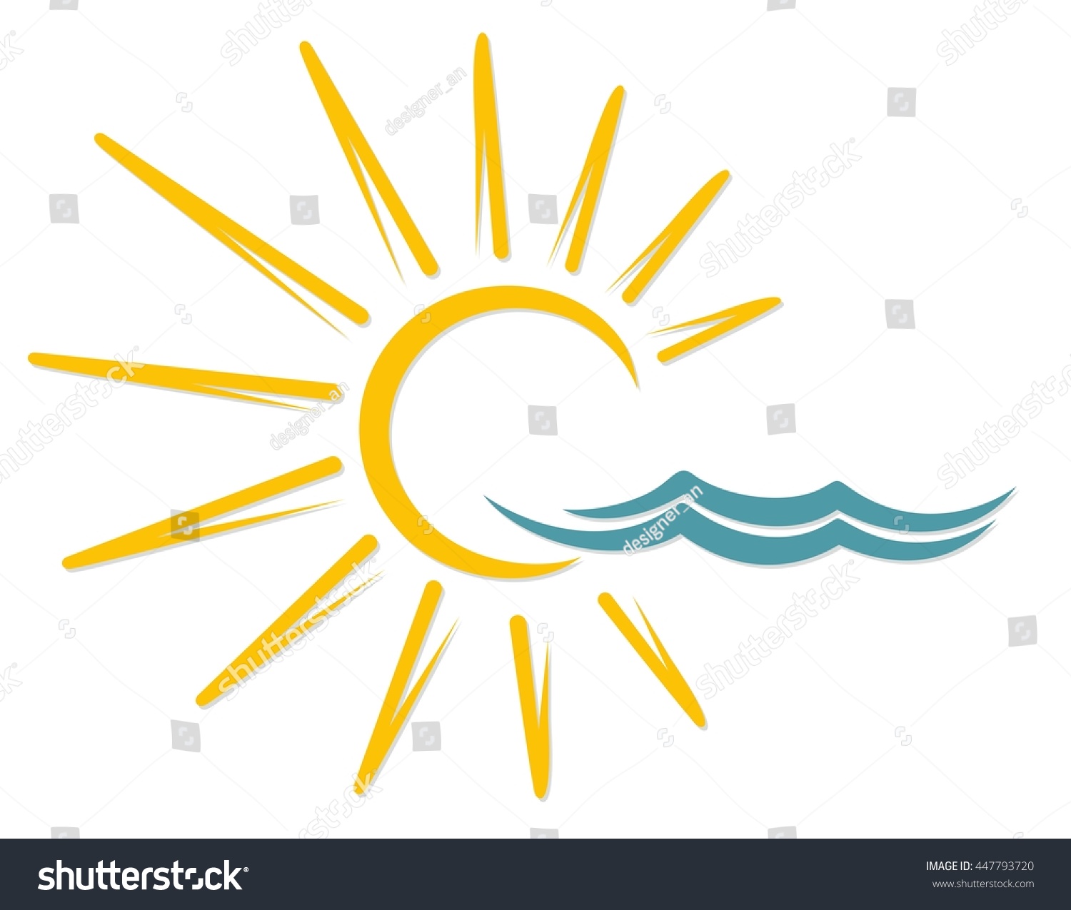 Logo Sun Sea Stock Vector (Royalty Free) 447793720 | Shutterstock