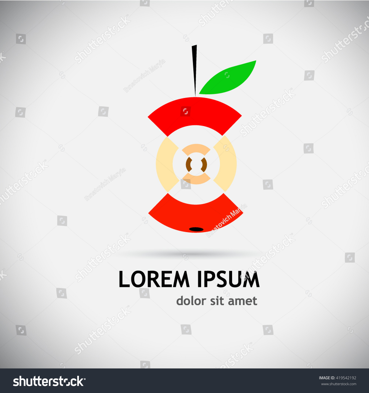 Logo Symbol Red Apple Vector Stock Vector (Royalty Free) 419542192 ...