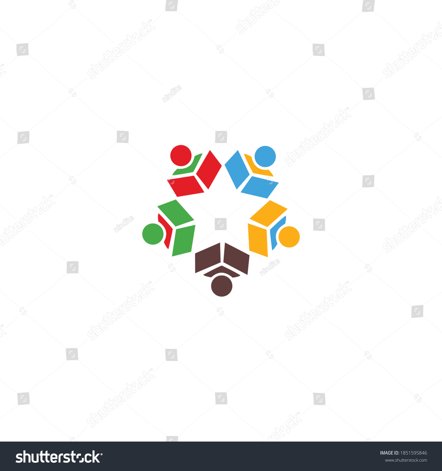 Logo Team Icon Vector Templet Stock Vector (Royalty Free) 1851595846 ...