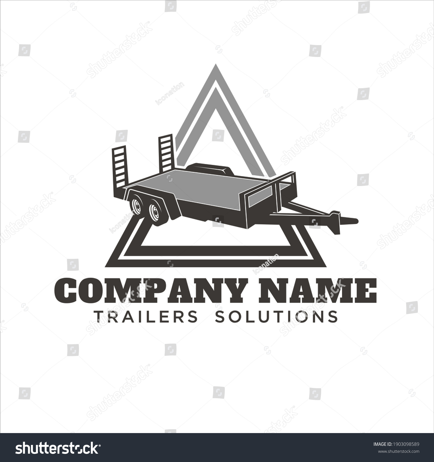 Logo Template Trailers Industrie Vector Art Stock Vector (Royalty Free ...
