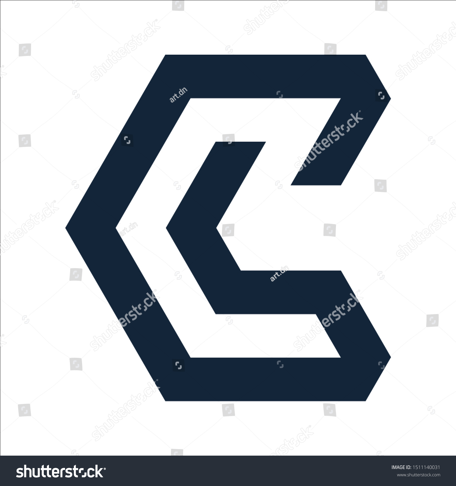 Logo Template Letter C Simple Stock Vector (Royalty Free) 1511140031 ...