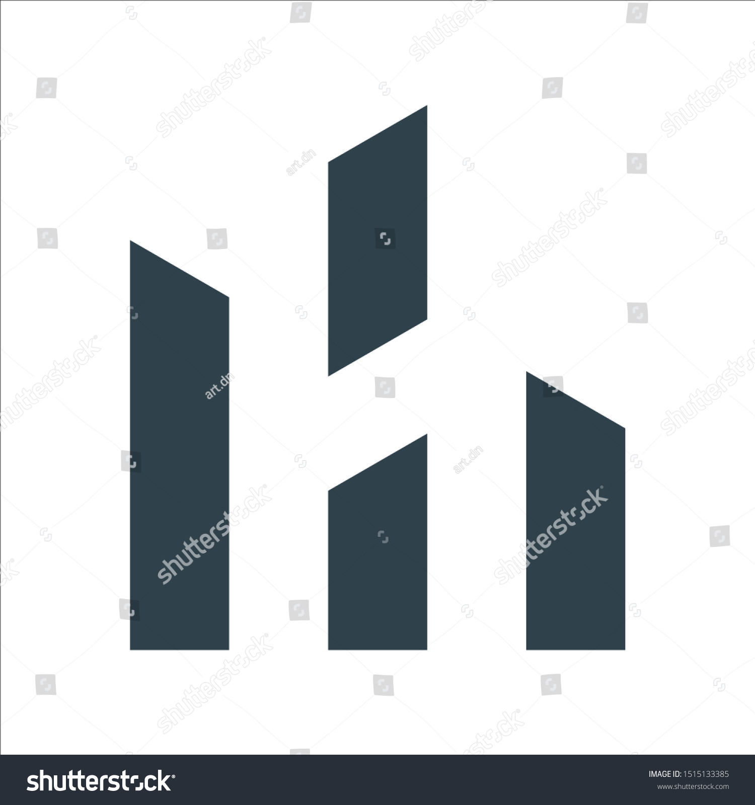 Logo Template Letter H Simple Stock Vector (Royalty Free) 1515133385